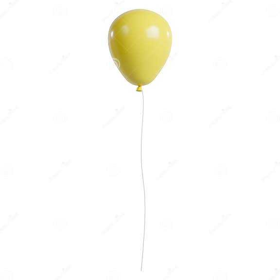 Yellow balloon flying stock illustration. Illustration of light - 277592667