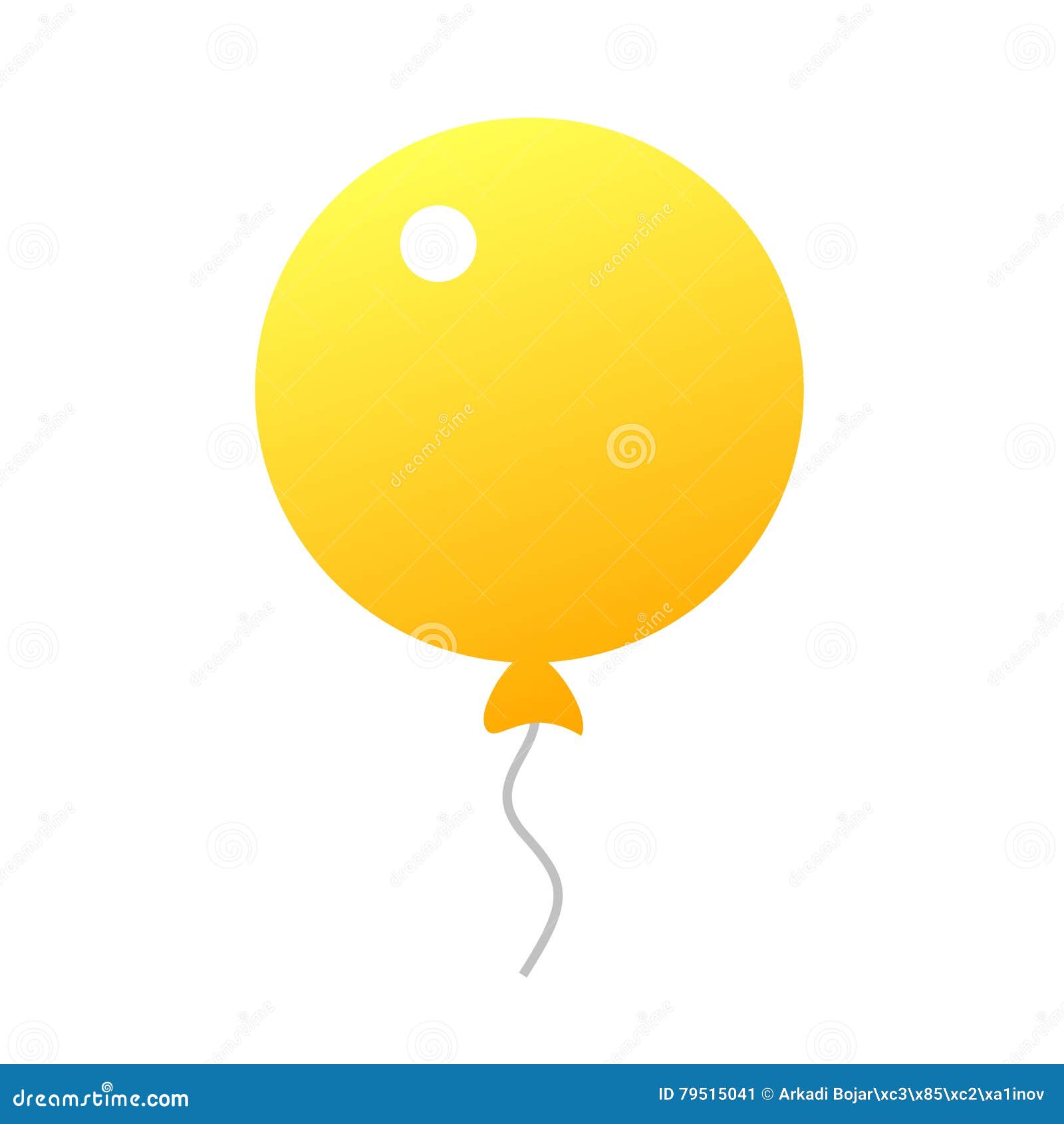 Yellow Balloon Ordinal Numeration Sign Or Symbol Vector Illustration ...