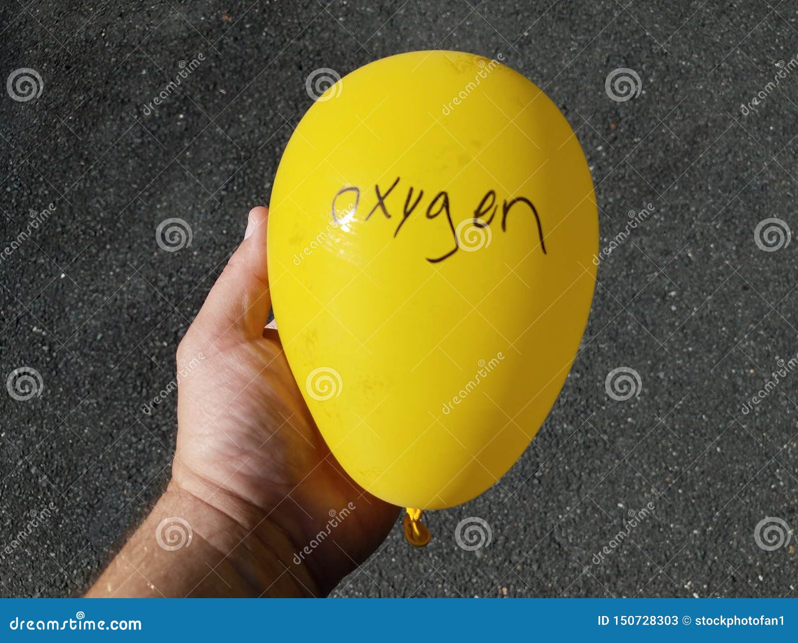 Yellow Balloon with Oxygen Written on it and Hand Stock Image - Image ... Yellow Balloon with Oxygen Written on it and Hand Stock Image - Image ...