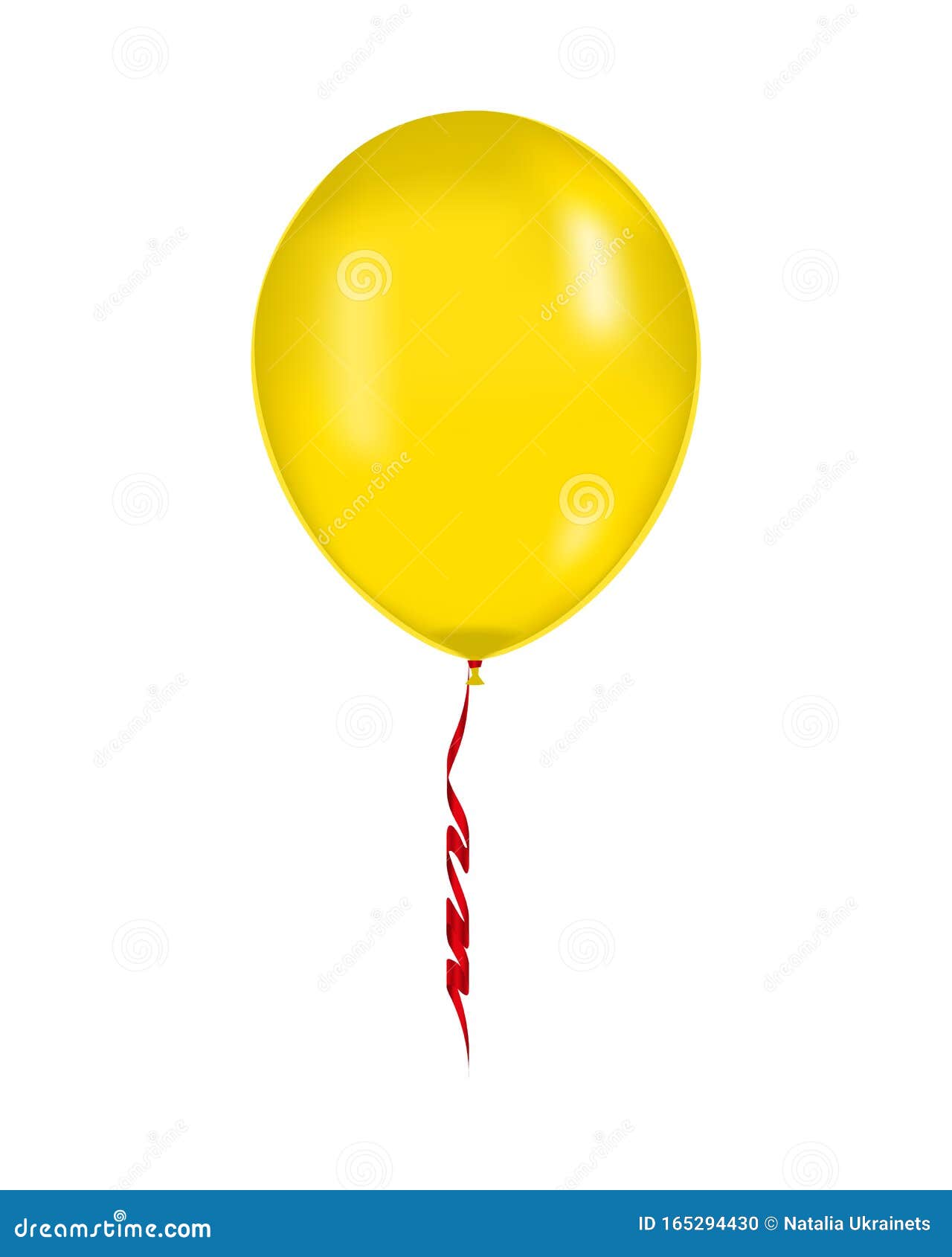 Yellow balloon stock vector. Illustration of balloon - 165294430