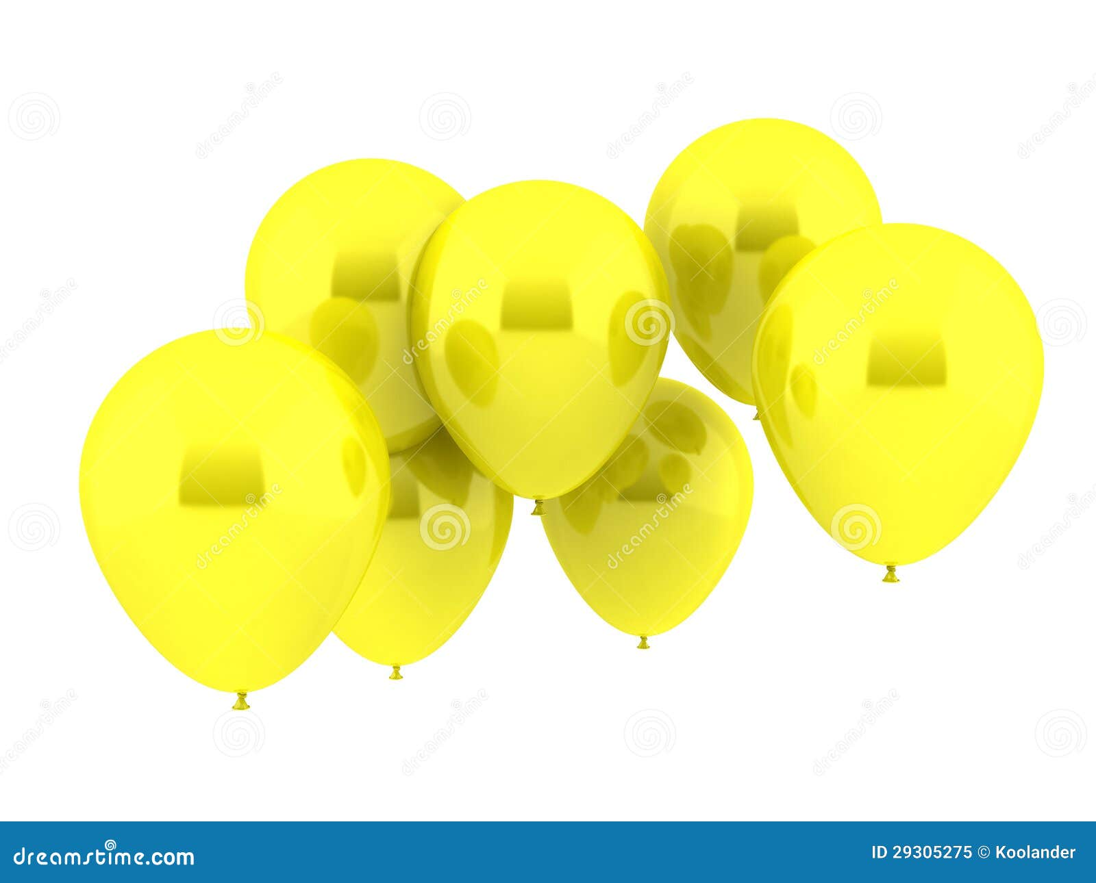 Yellow Balloons stock illustration. Illustration of party - 29305275