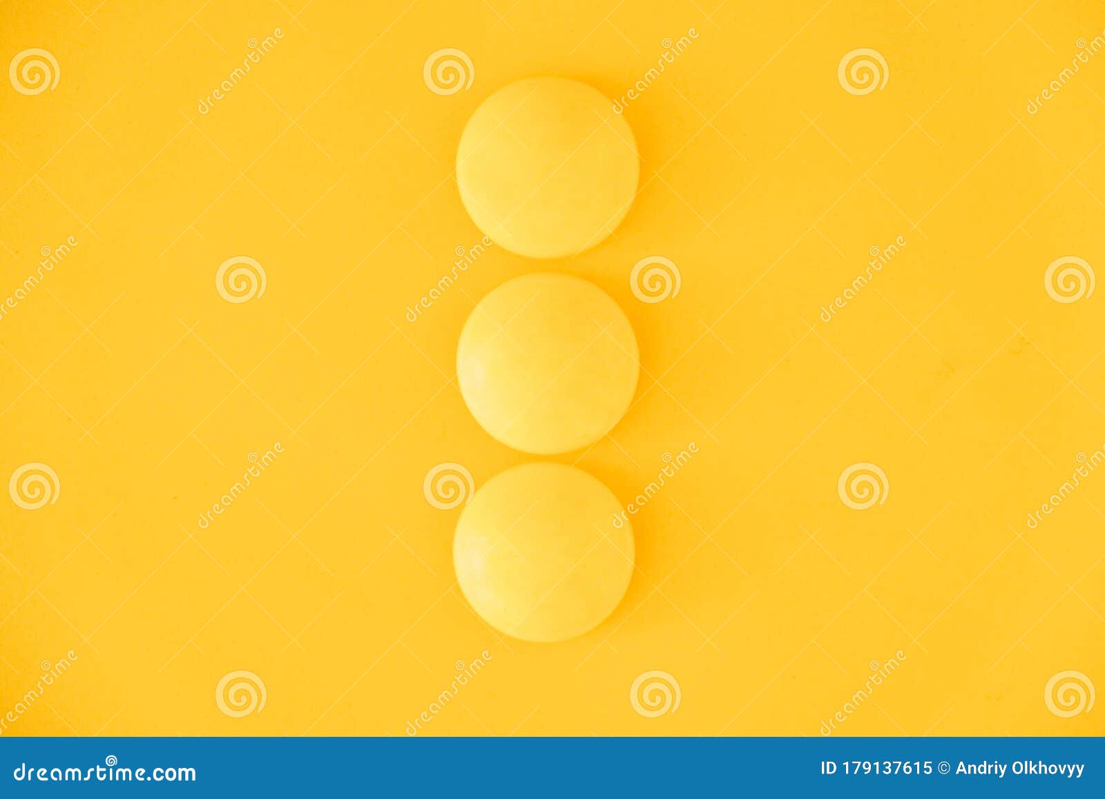 Yellow Balls on Yellow Background. Minimal Concept. Top View Stock ...