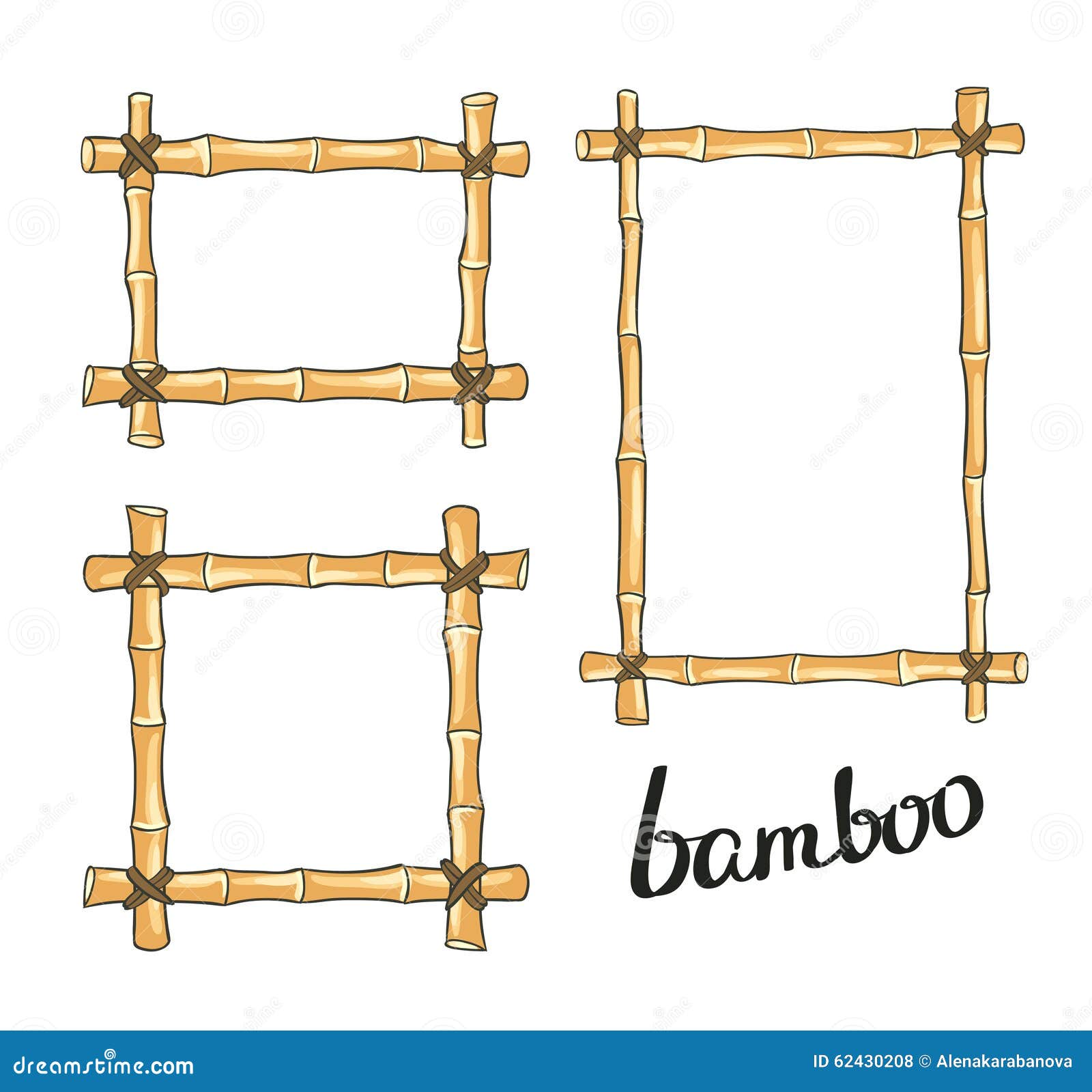 Bamboo Frames Set Vector Illustration | CartoonDealer.com #214205068