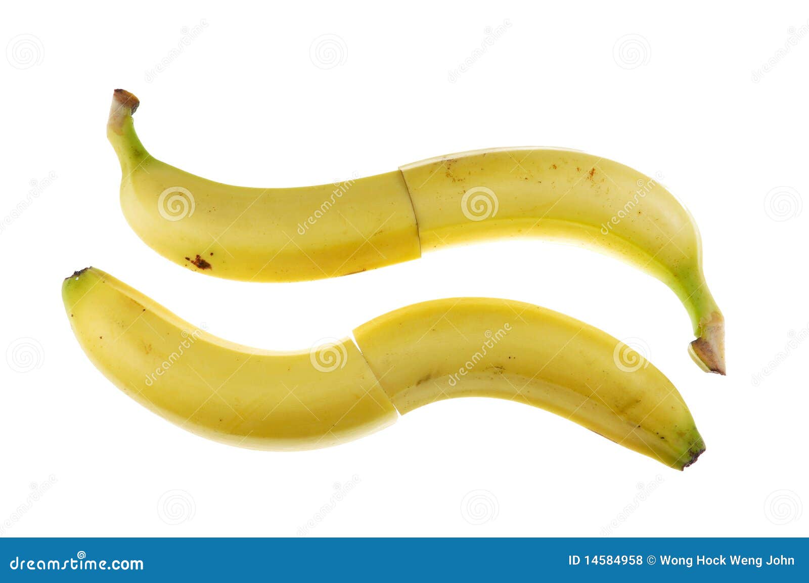Yellow banana connected stock photo. Image of fruits - 14584958