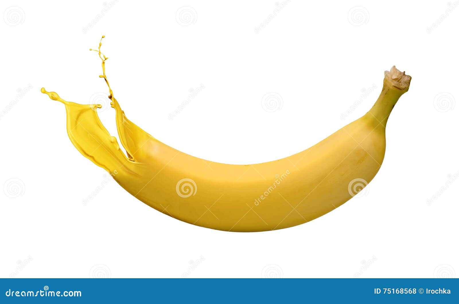 Yellow Banana with Paint Splash Stock Photo - Image of diet, launched ...