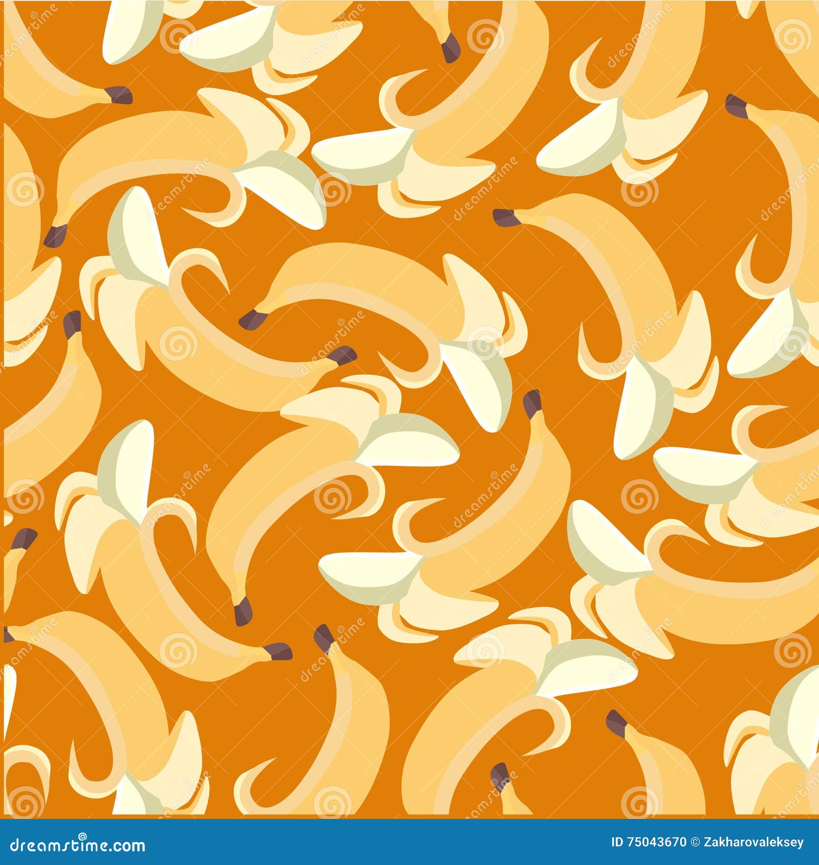 Yellow bananas pattern stock vector. Illustration of pattern - 75043670