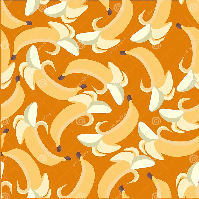 Yellow bananas pattern stock vector. Illustration of pattern - 75043670