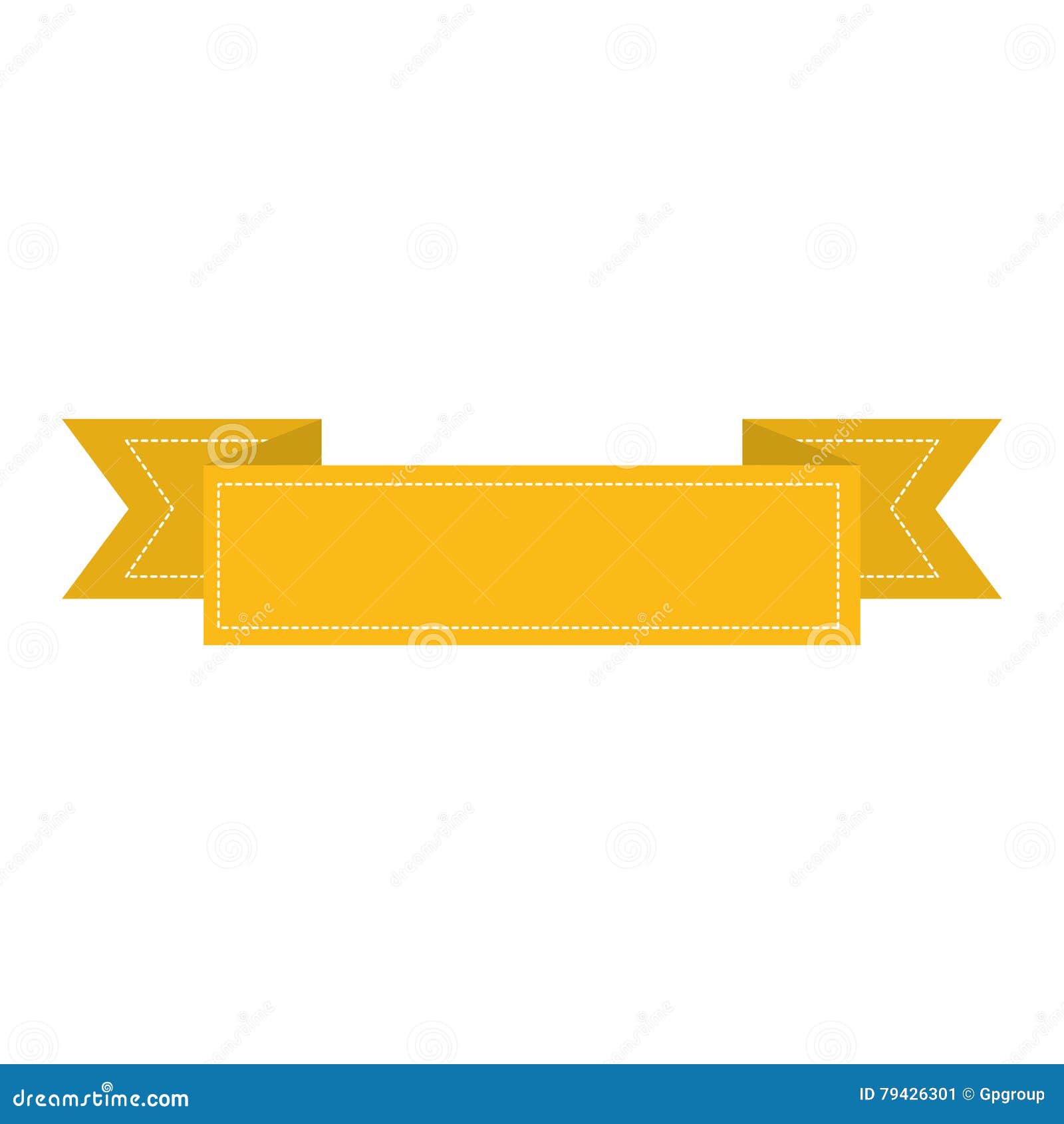 Yellow banner icon image stock vector. Illustration of label - 79426301