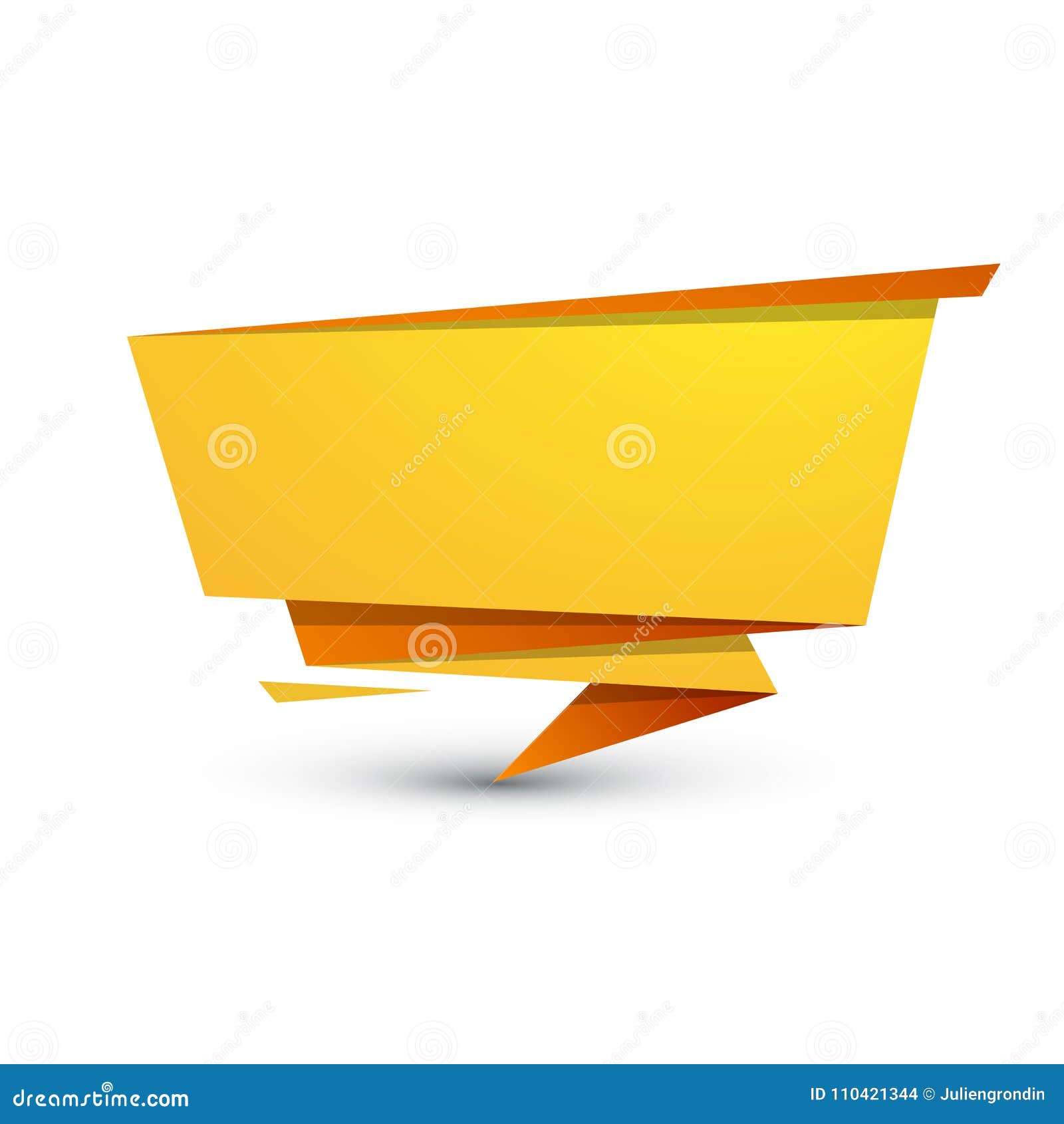 Yellow banner icon stock illustration. Illustration of sign - 110421344