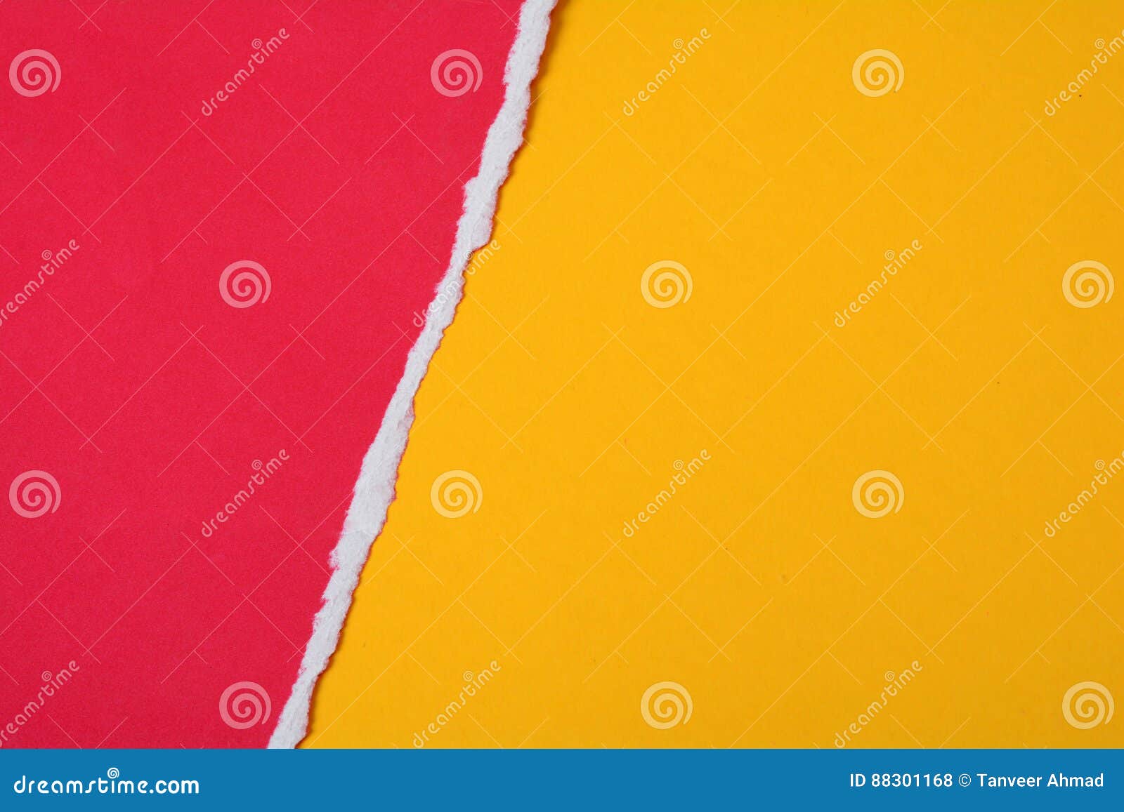 Yellow Banner with Red Ragged Edge Paper on Top Stock Photo - Image of ...
