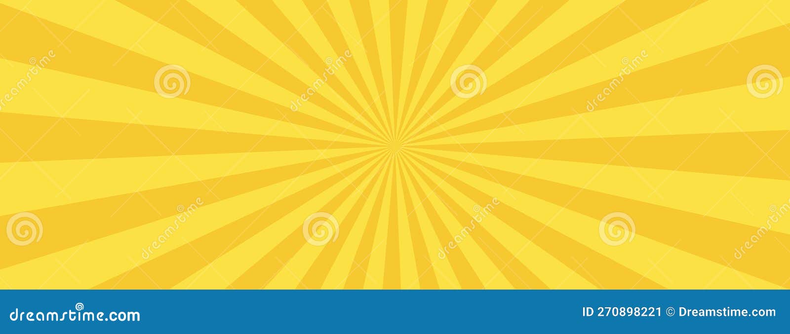 Yellow Banner with Sun Rays, Lines Background, Light Stock Vector ...