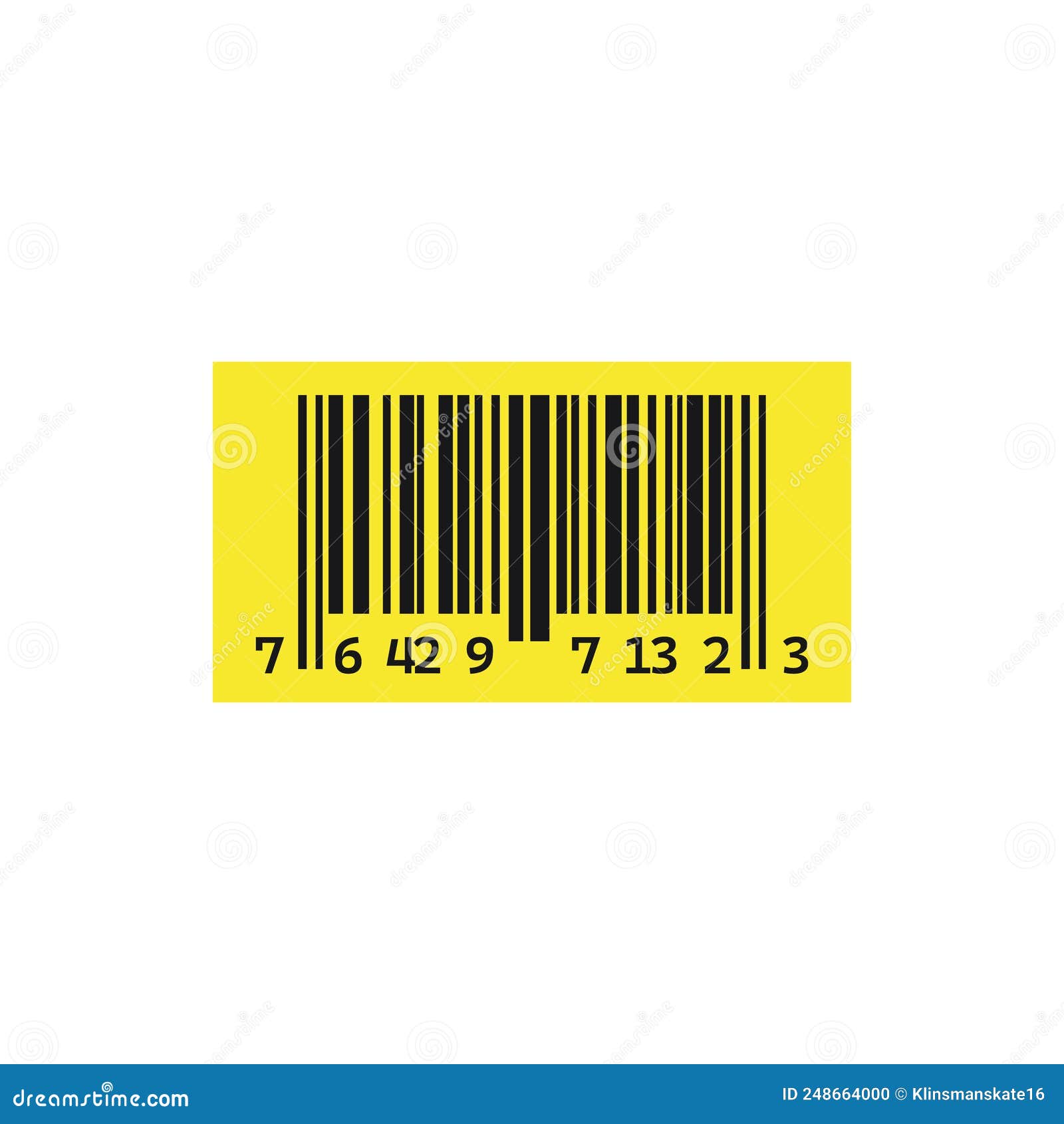 Yellow Barcode Scanning Product Template Design Stock Vector ...