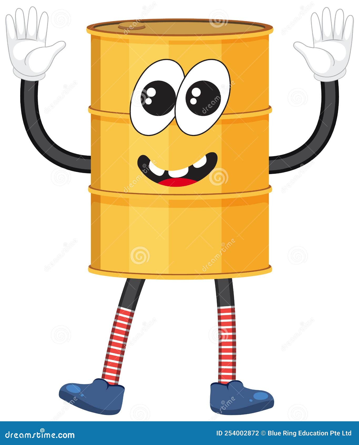 Yellow Barrel with Facial Expression Stock Vector - Illustration of ...