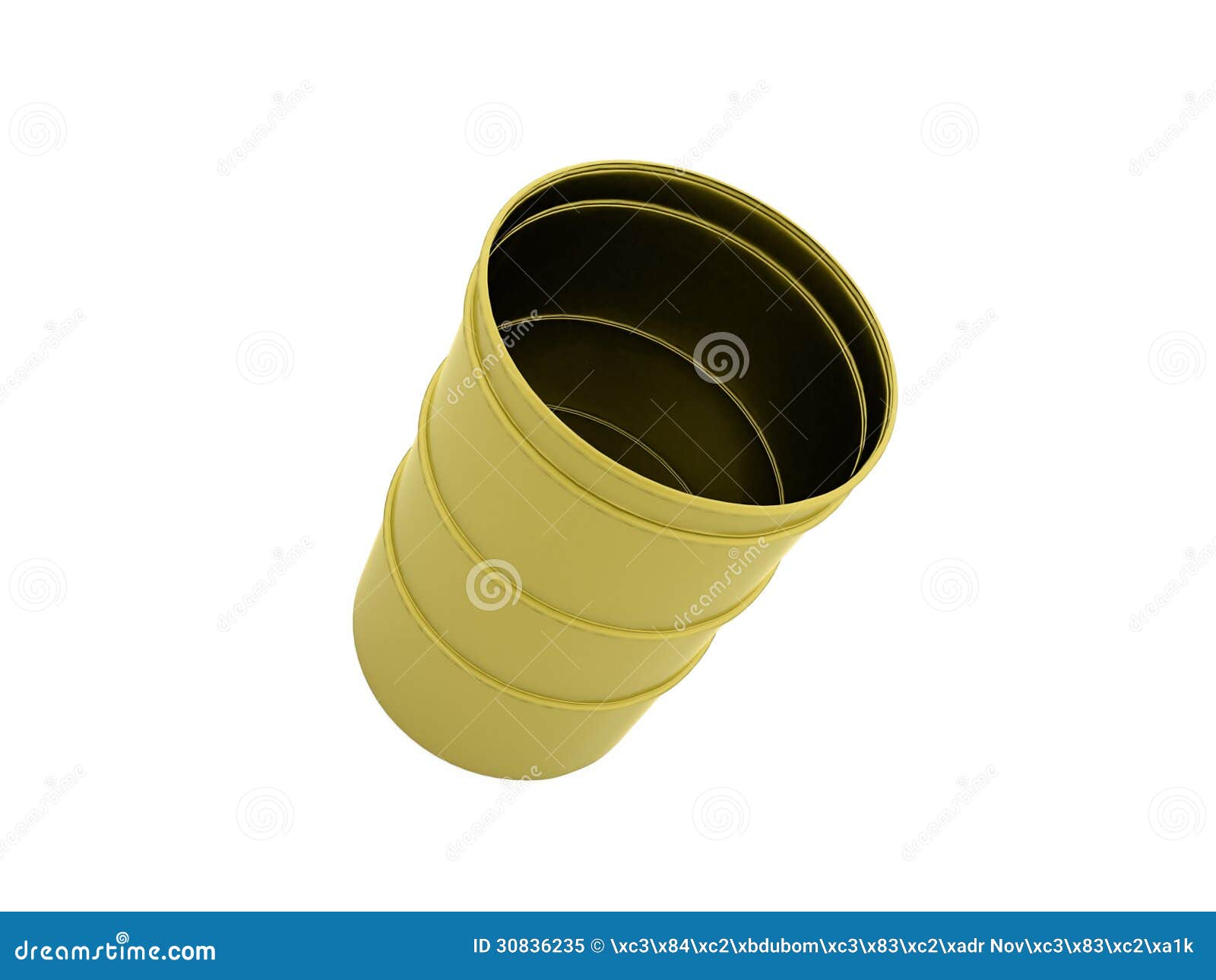 Yellow barrel isolated stock illustration. Illustration of fossil ...
