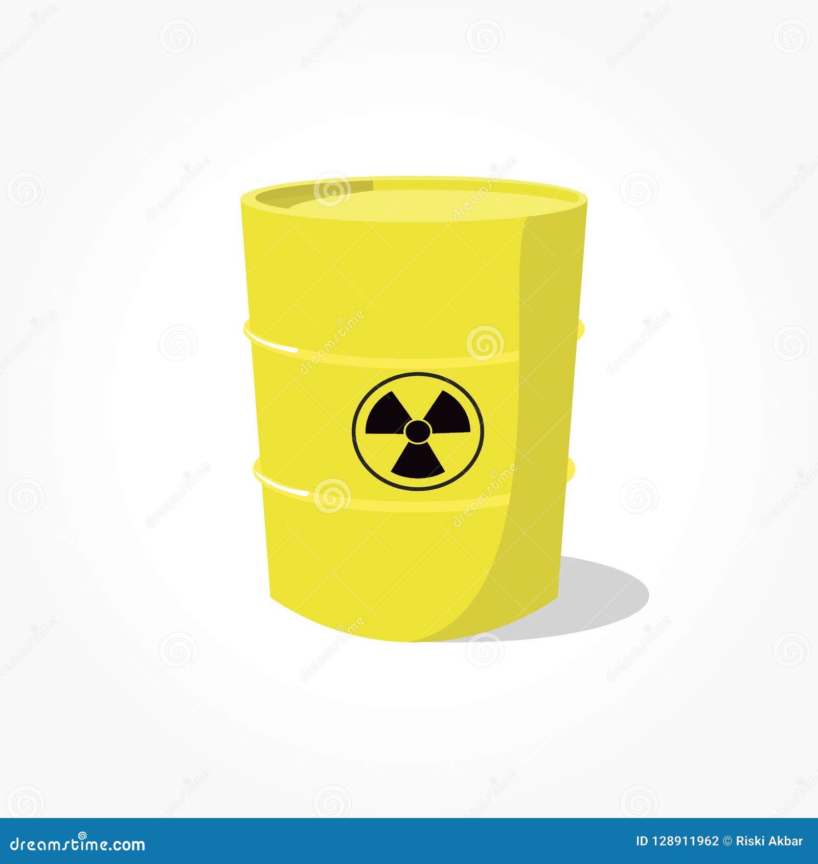 Yellow Barrel with Nuclear Sign Stock Illustration - Illustration of ...