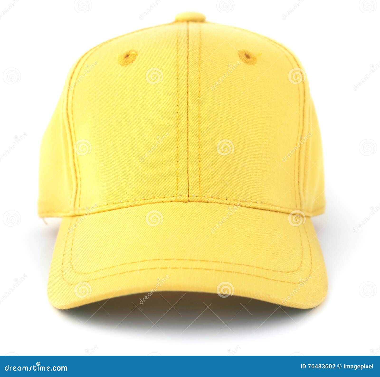 Yellow Baseball Cap stock photo. Image of object, headwear - 76483602