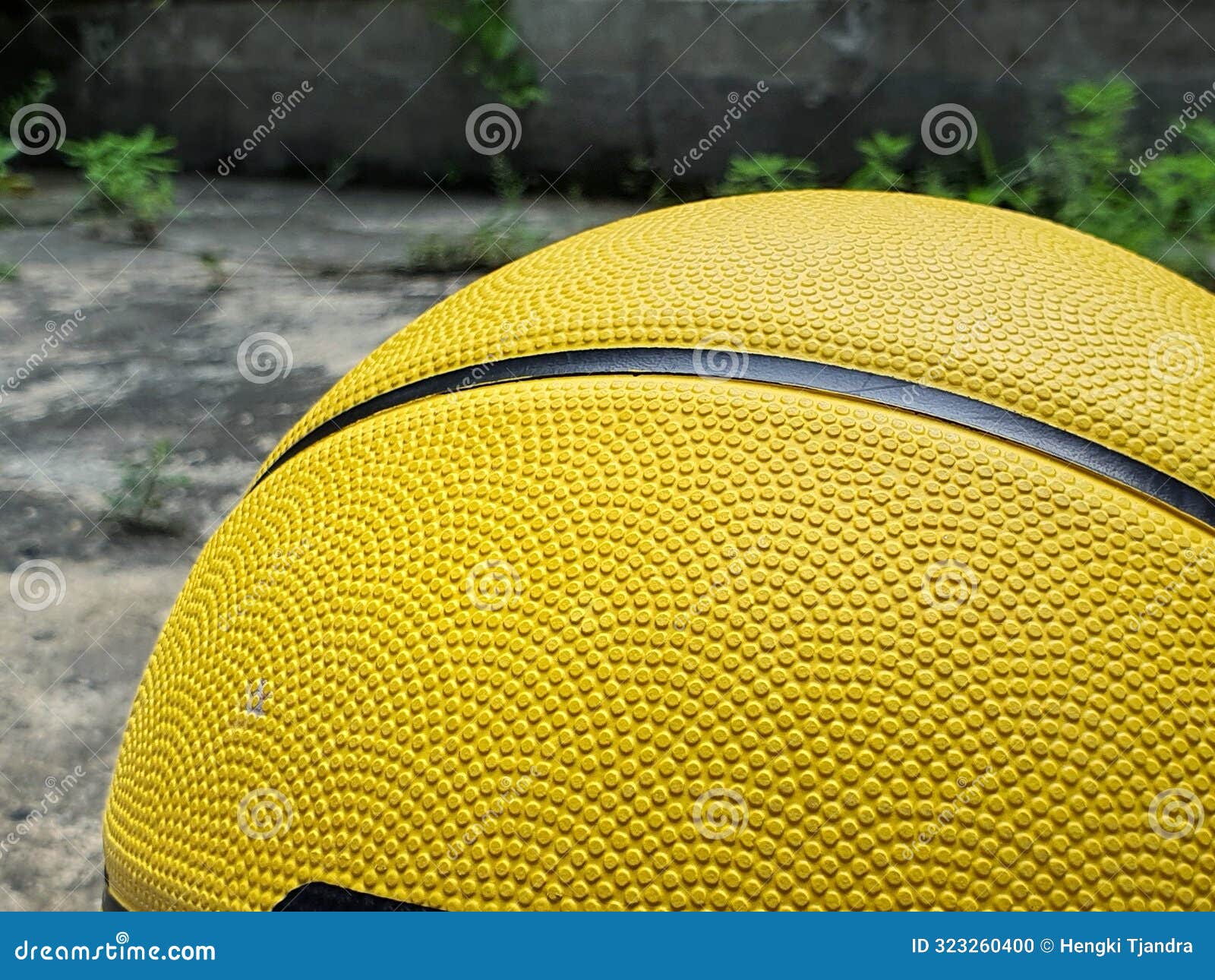 Yellow Basket Ball Isolated on White Background. Flat Lay Top View ...