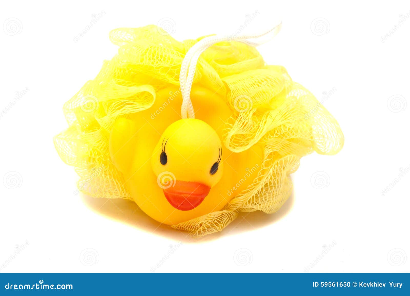 Yellow bath duck puff stock photo. Image of object, childhood - 59561650