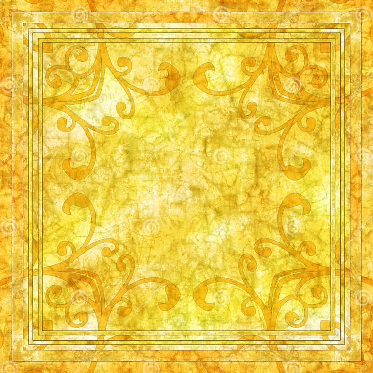 Yellow batik Background stock illustration. Illustration of decorative ...