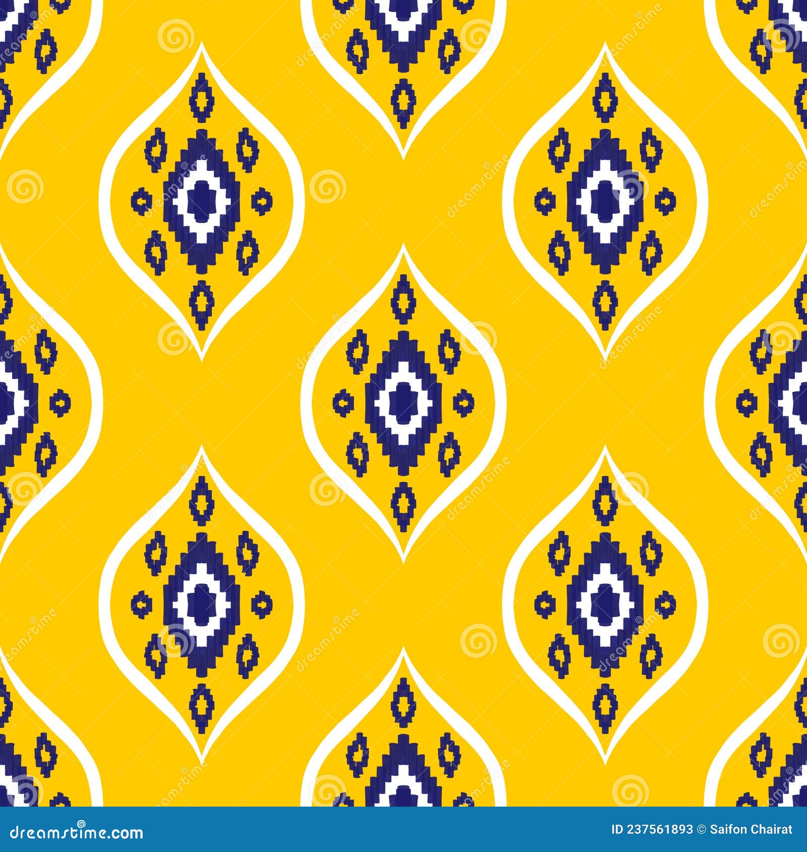 Yellow batik pattern stock illustration. Illustration of creation ...