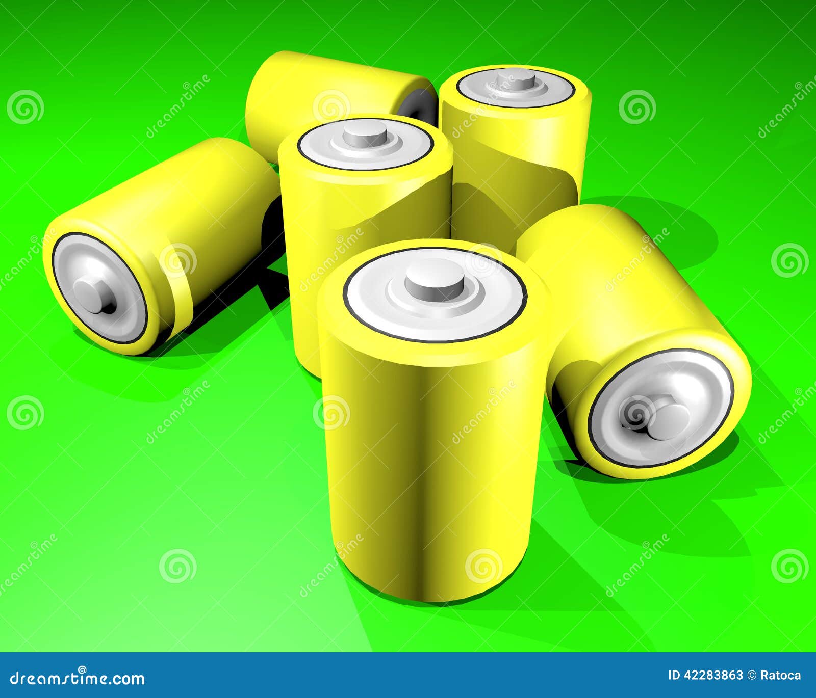 Yellow battery stock illustration. Illustration of charge - 42283863