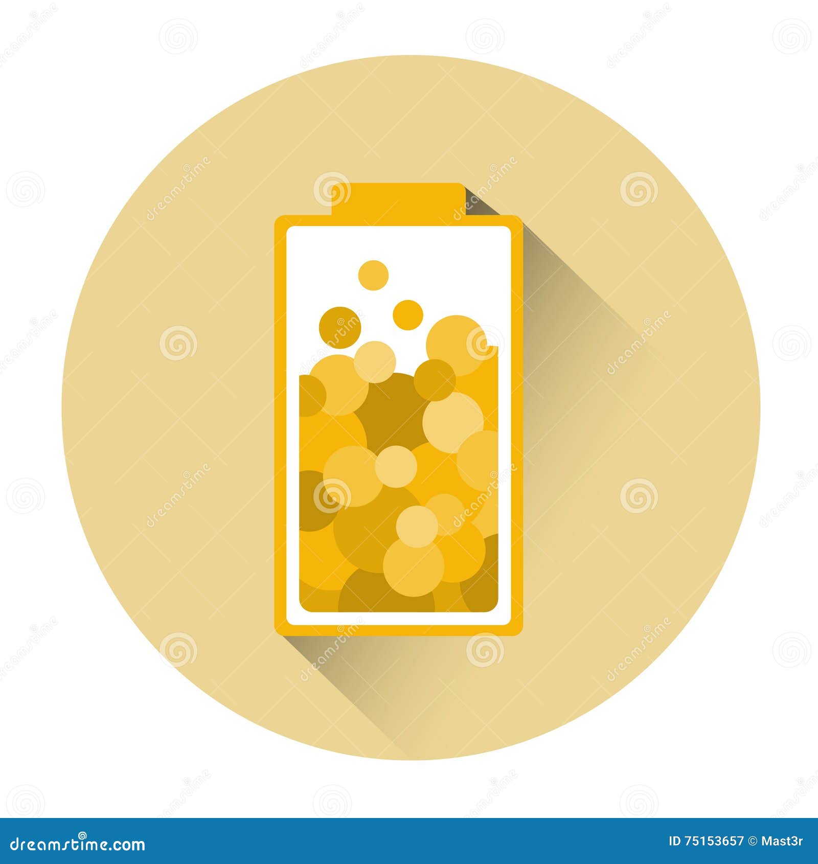 Yellow Battery Half Charge Icon Stock Vector - Illustration of element ...