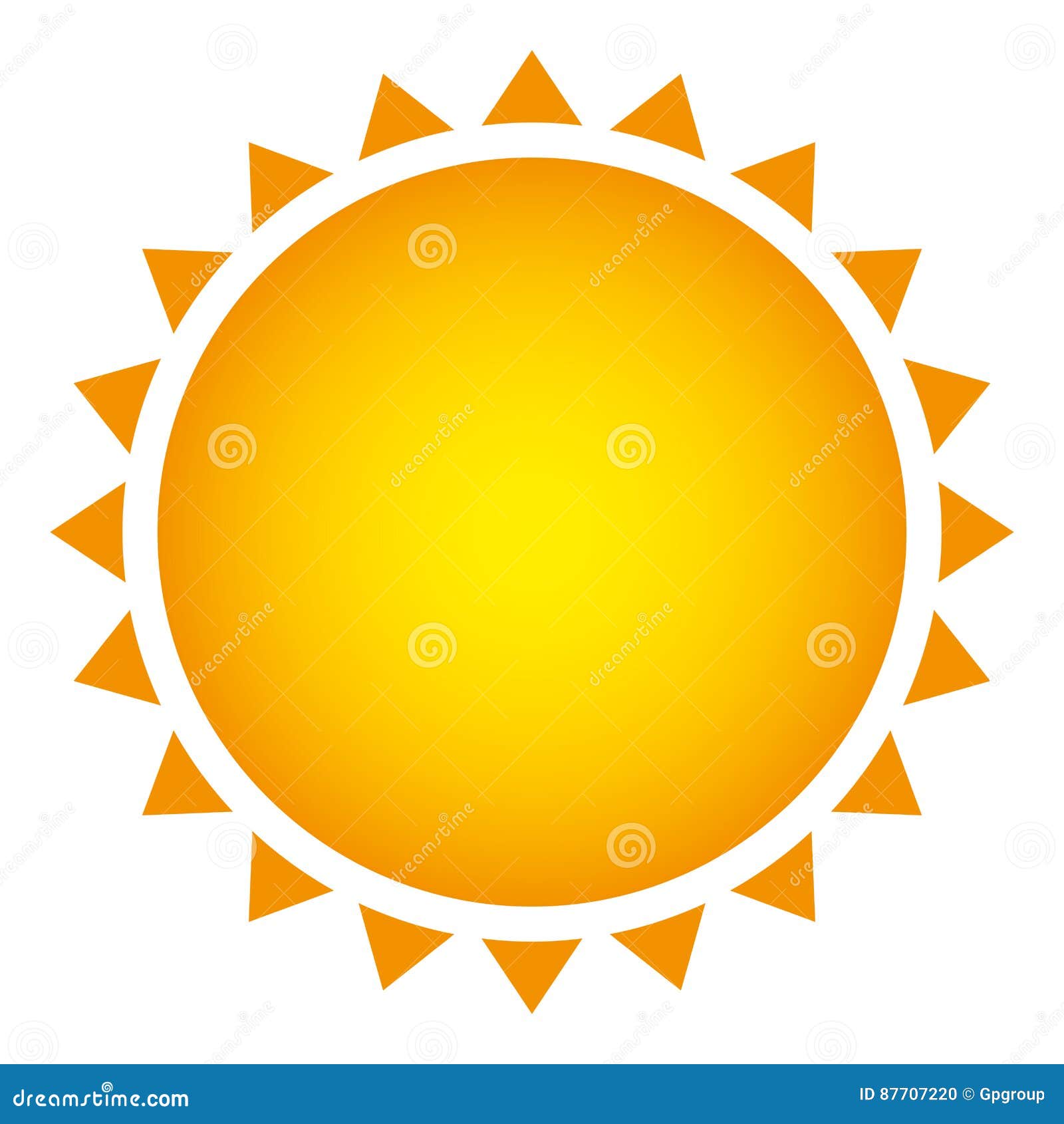 Yellow Beautiful Sun Abstract Icon Stock Illustration - Illustration of ...
