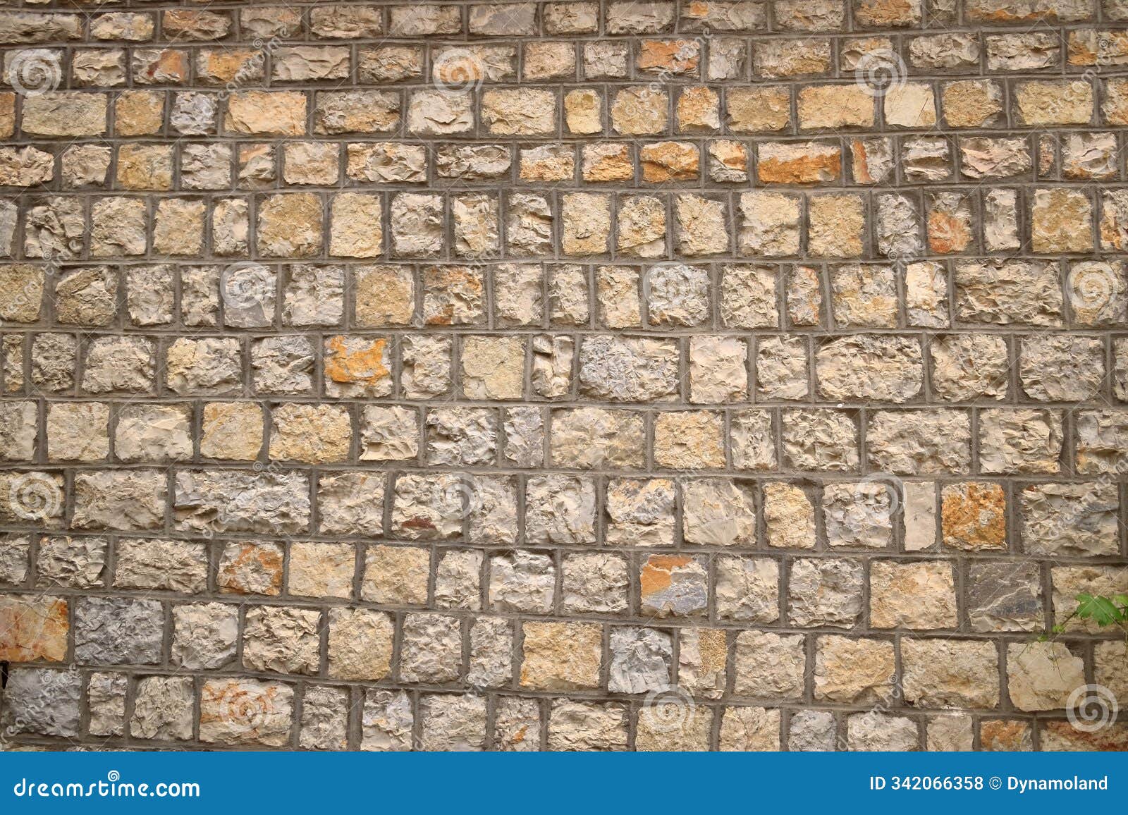 Yellow Beige Sand Color Stone Brick Vertical Wall Stock Photo - Image ...