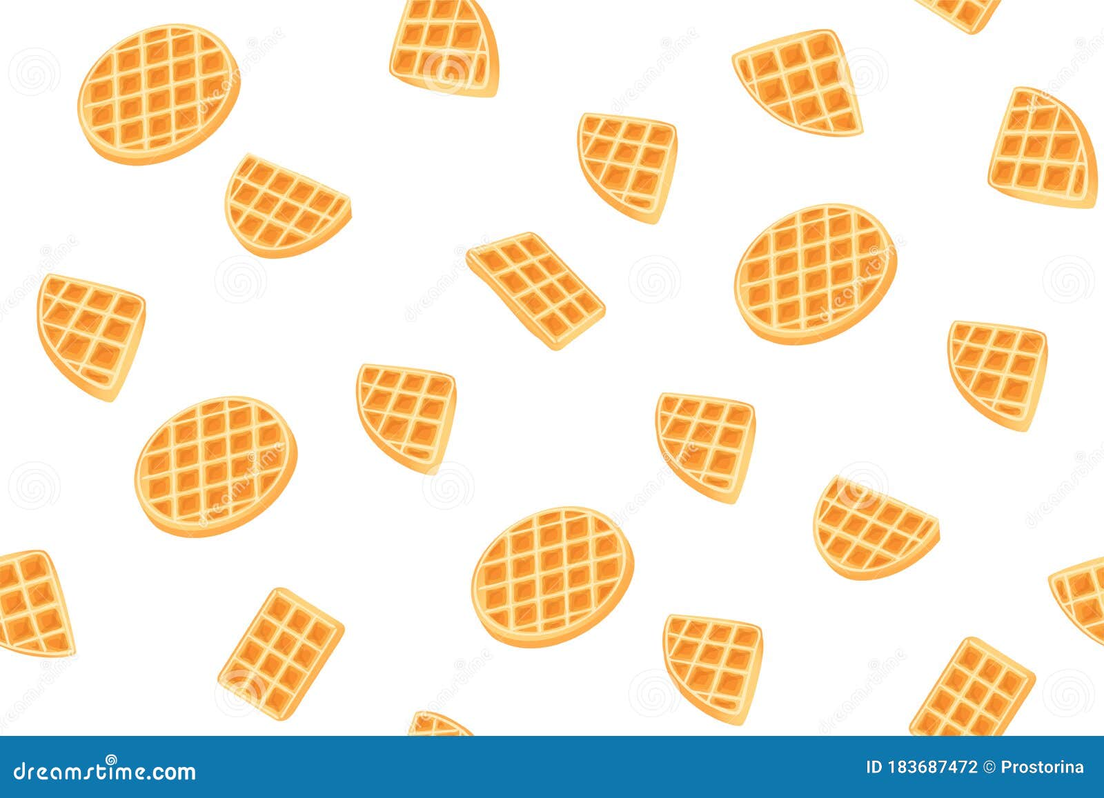 Waffles Seamless Texture Vector Background 67341014