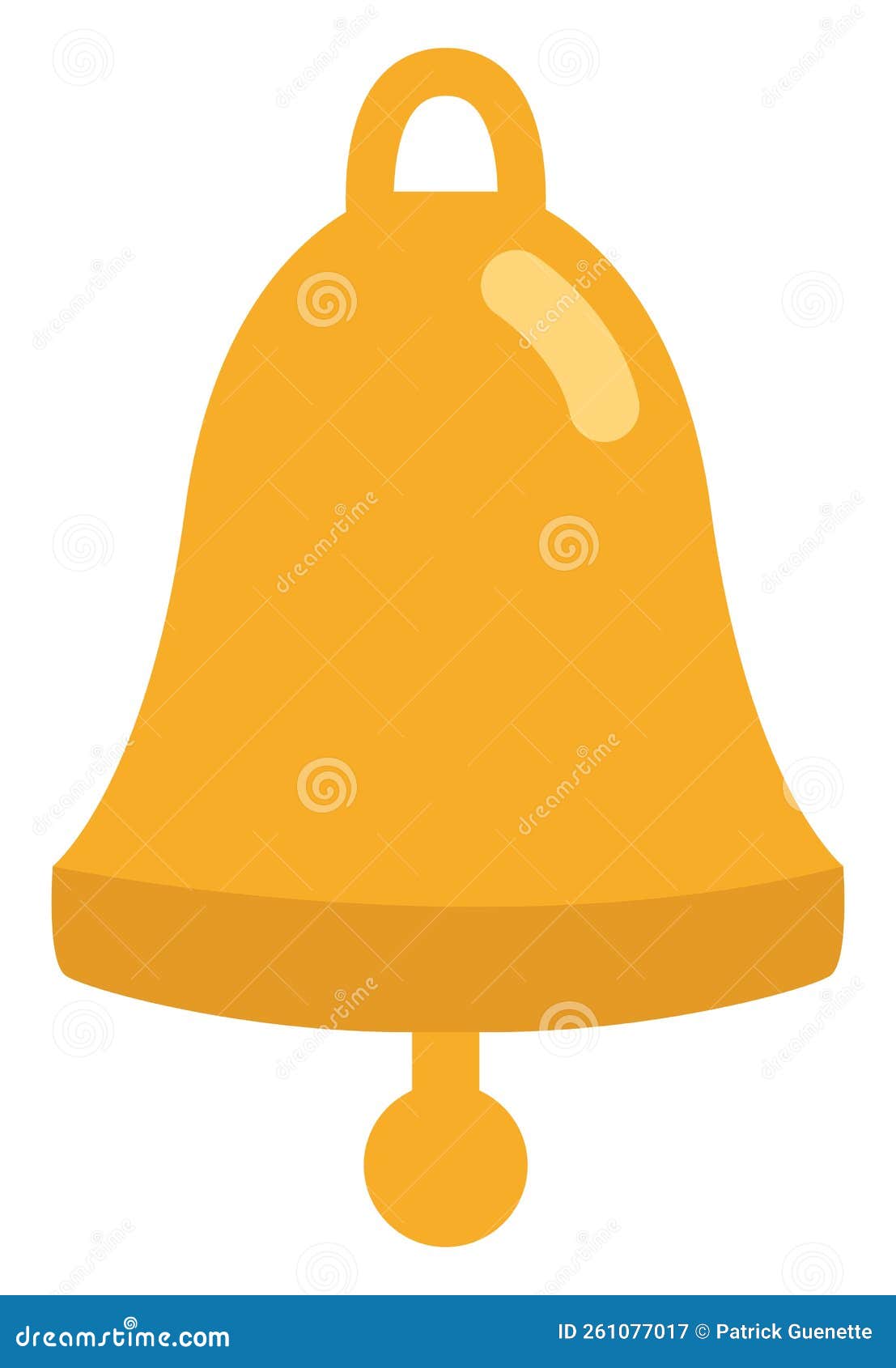 Yellow bell, icon stock vector. Illustration of vegetarian - 261077017