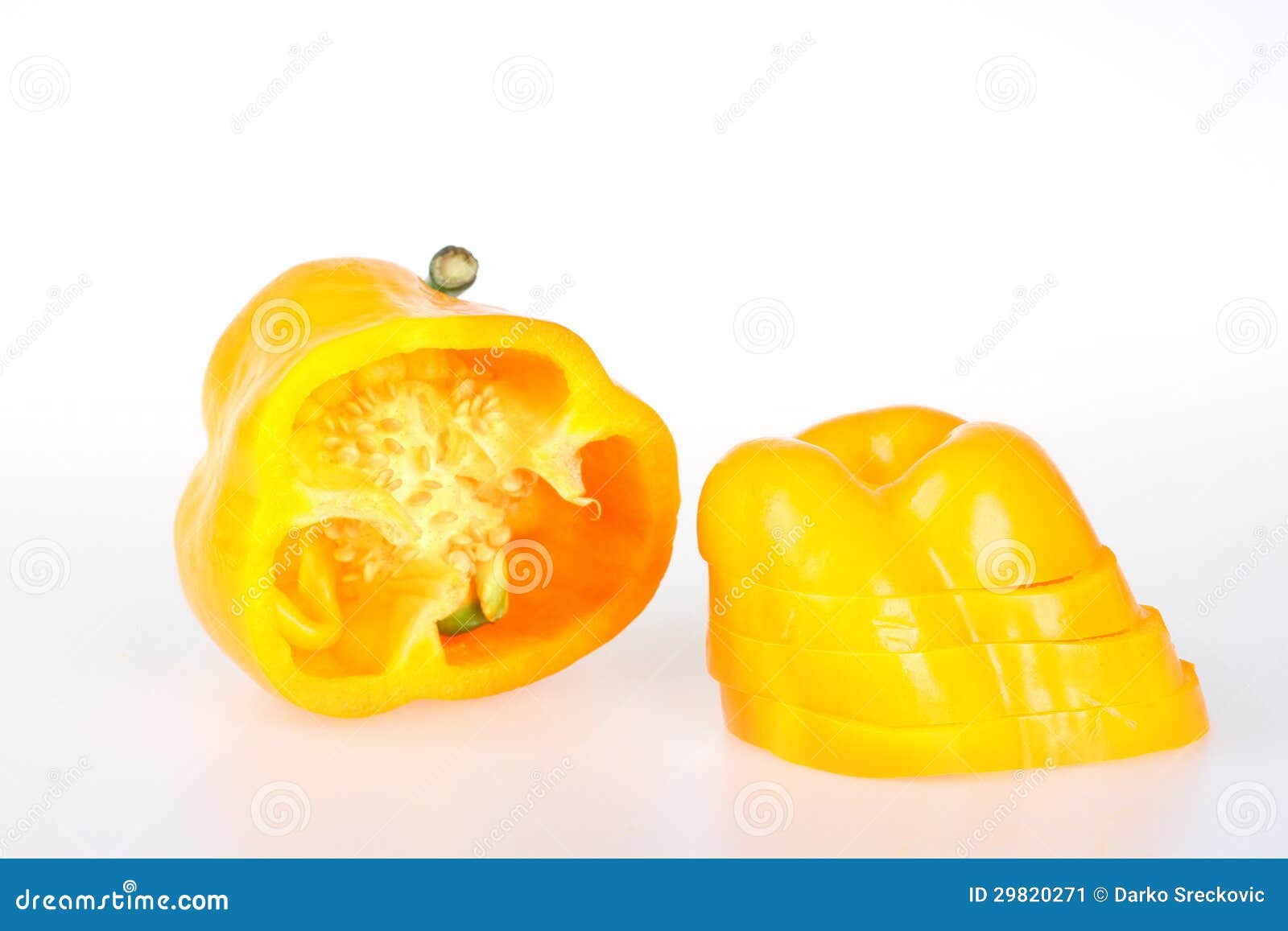 Bell pepper sliced stock image. Image of yellow, plant - 29820271