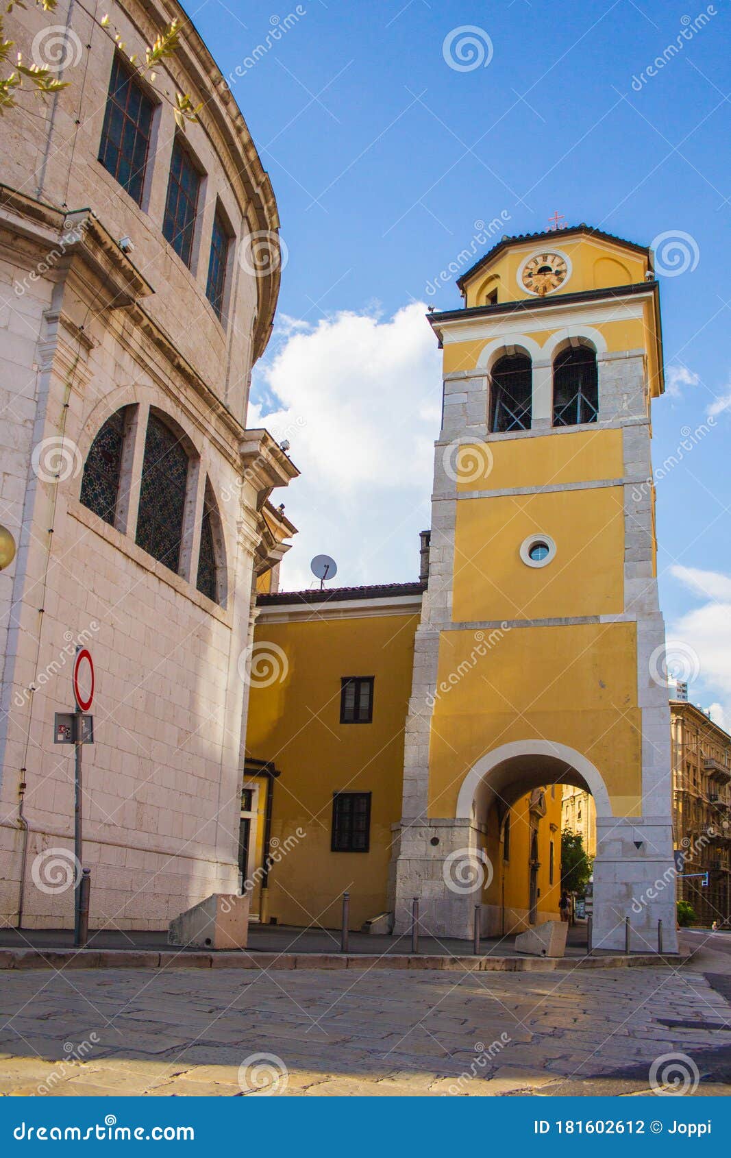 The Yellow Bell Tower of Rijeka, Croatia Stock Photo - Image of ...