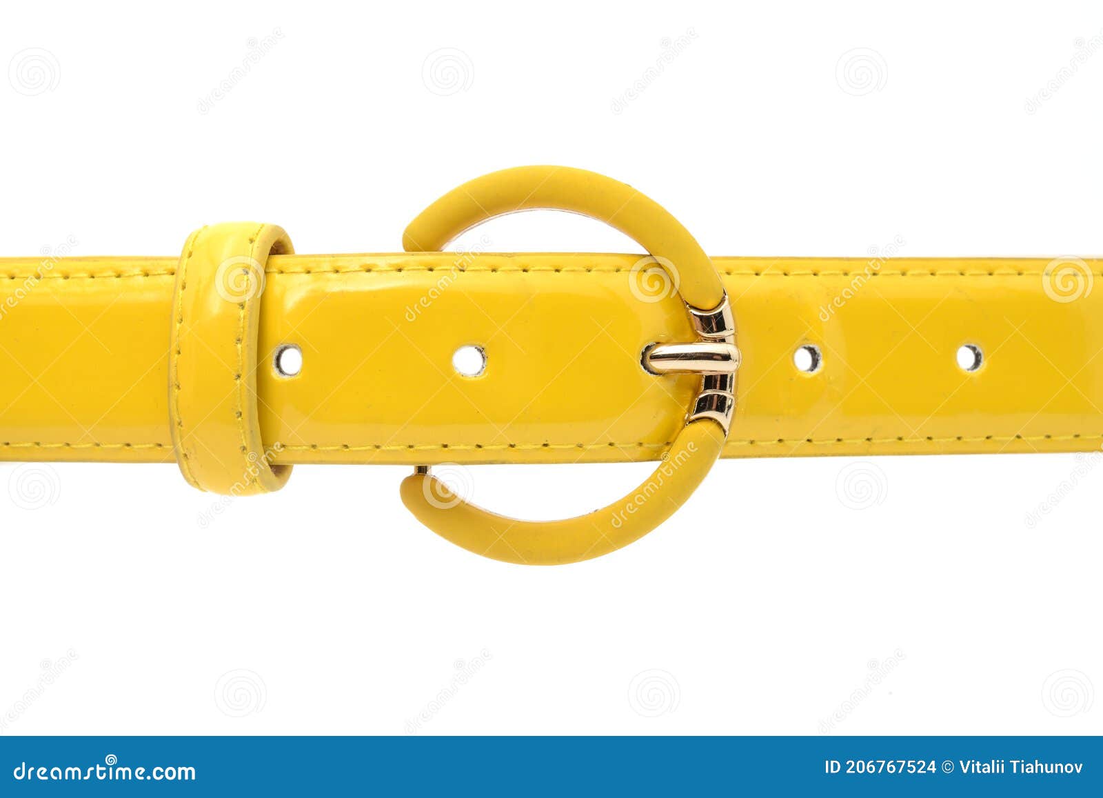 Yellow Belt Isolated on White Stock Photo - Image of woman, fashionable ...