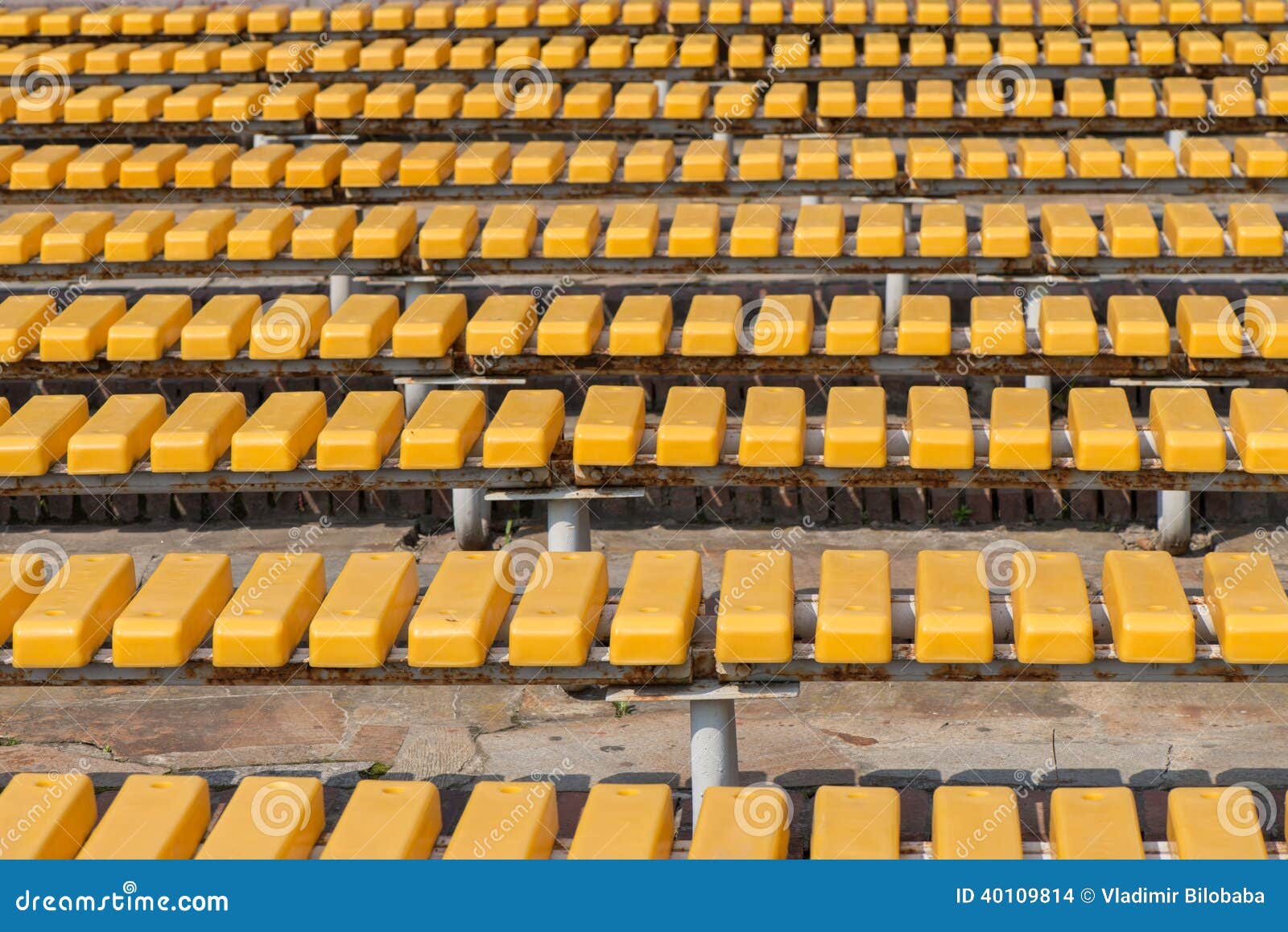 Yellow benches stock photo. Image of city, holiday, colorful - 40109814