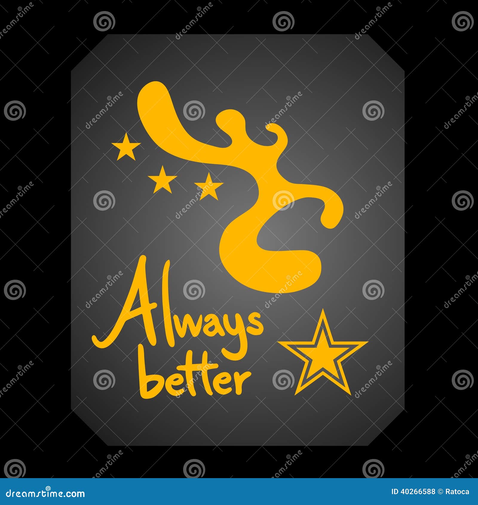 Yellow always better stock vector. Illustration of advertisement - 40266588