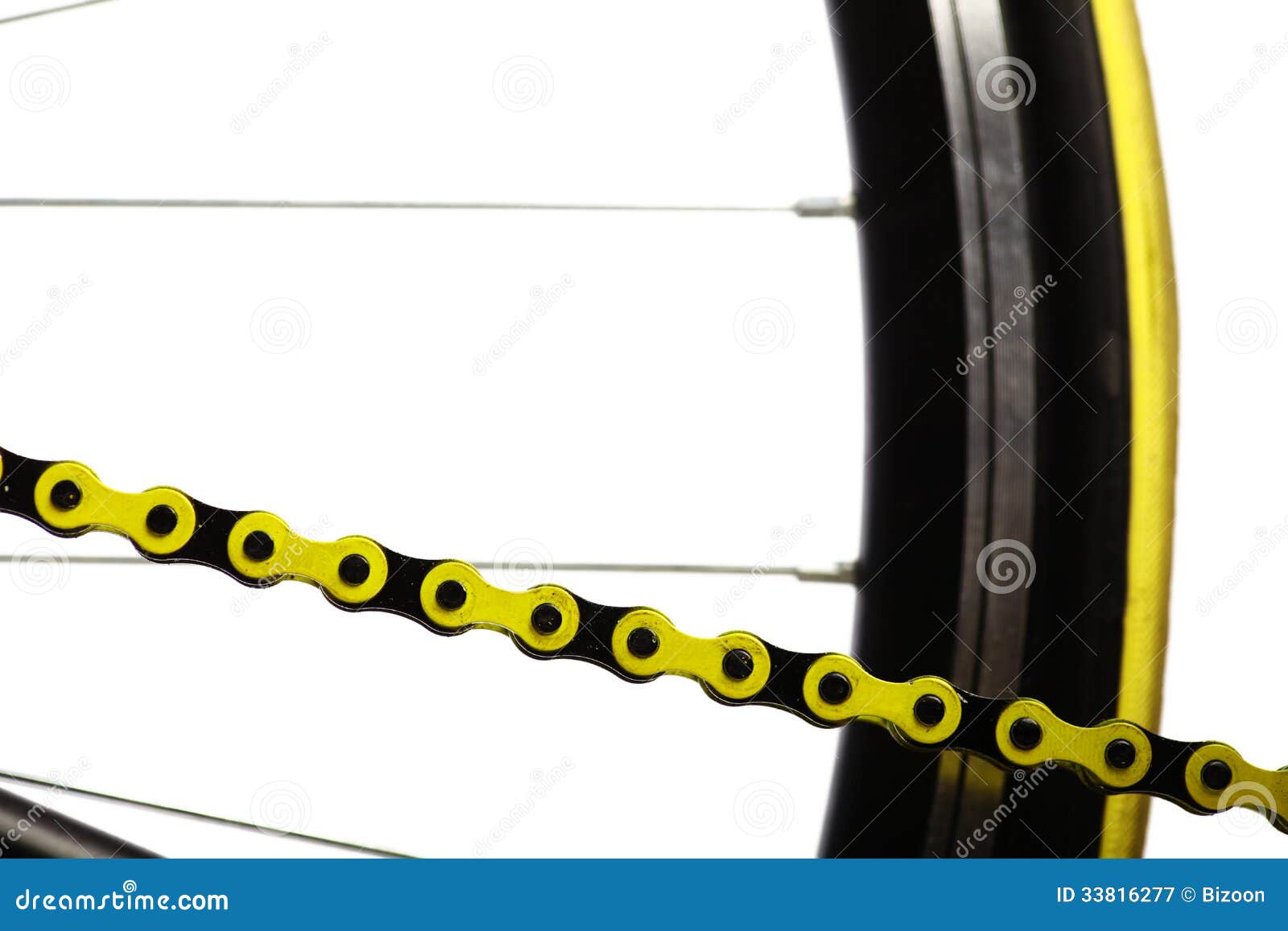Yellow bicycle chain stock image. Image of macro, pedal - 33816277