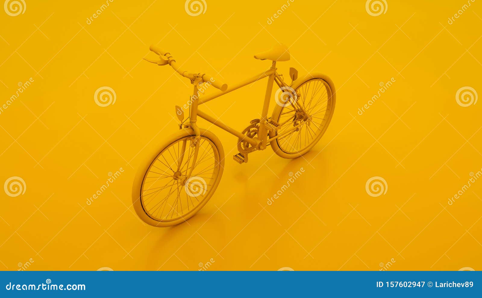 Yellow Bicycle. Minimal Idea Concept Stock Illustration - Illustration ...
