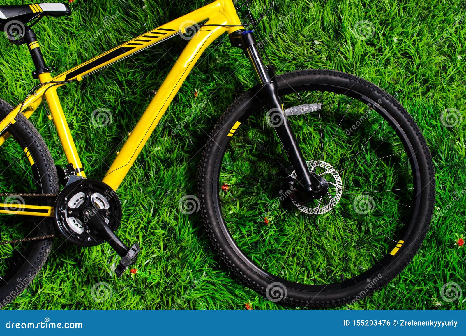 Yellow Bicycle on a Studio White Background Stock Photo - Image of ...