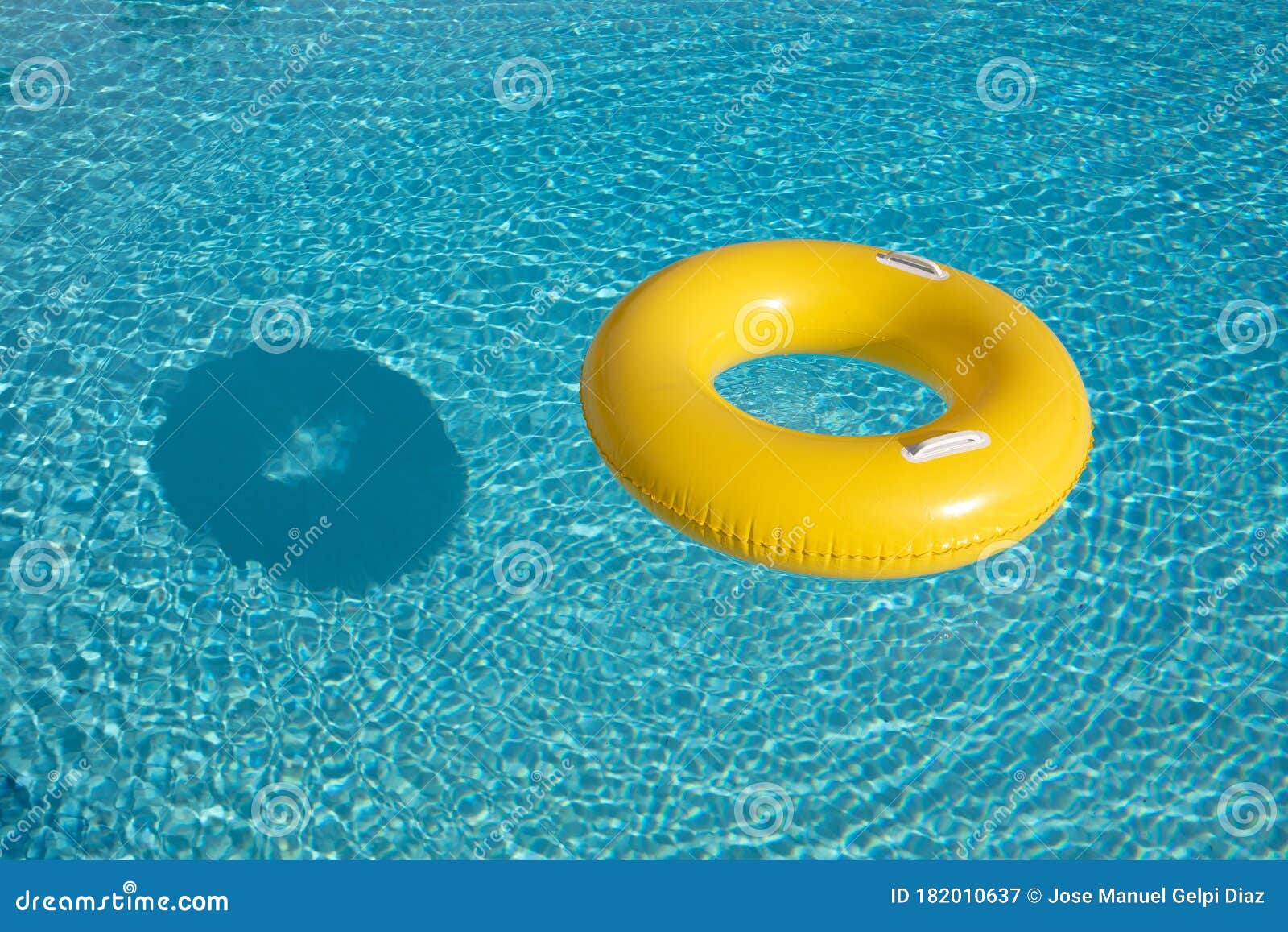 Yellow big float on pool stock image. Image of float - 182010637