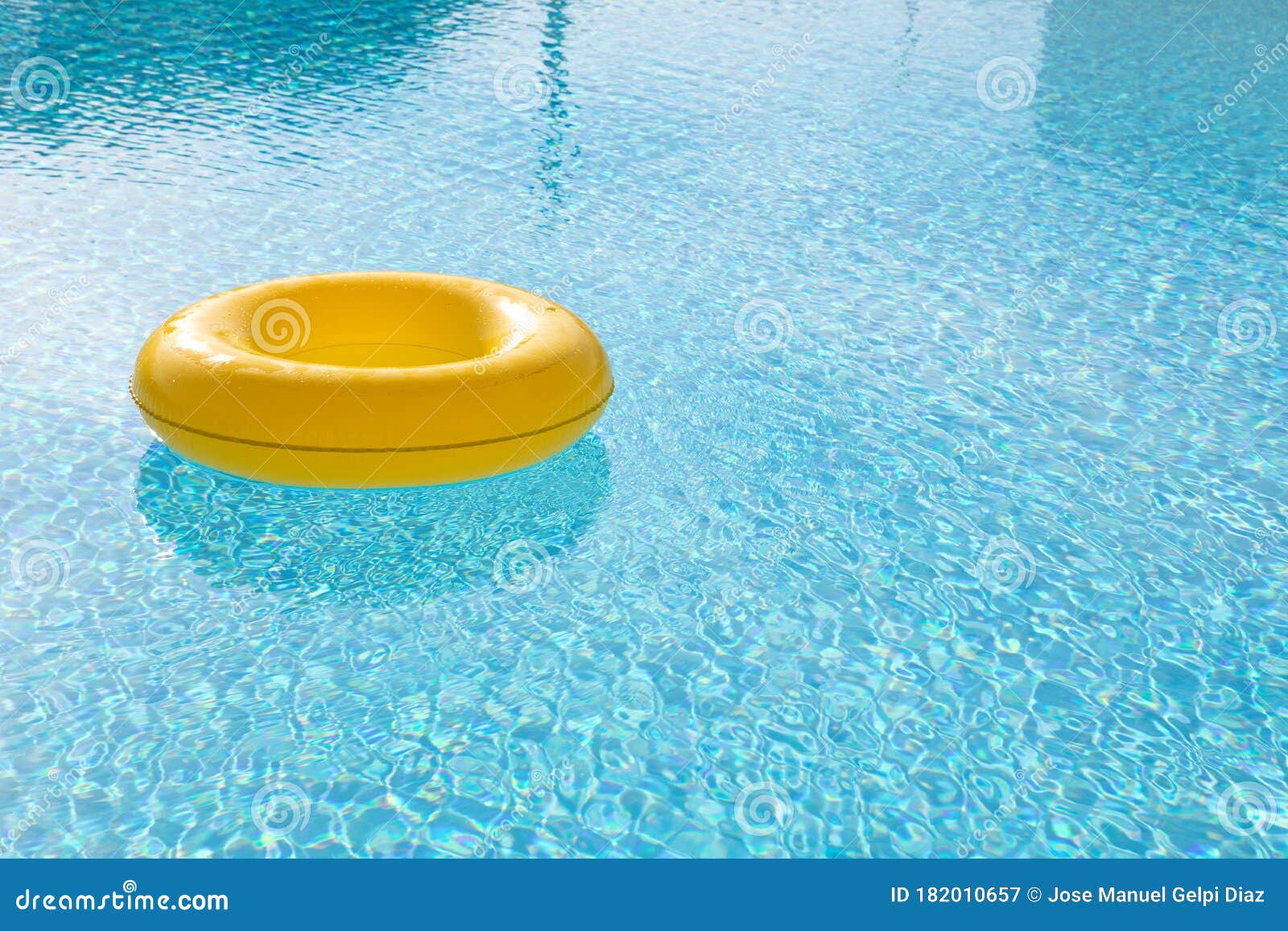 Yellow big float on pool stock image. Image of party - 182010657