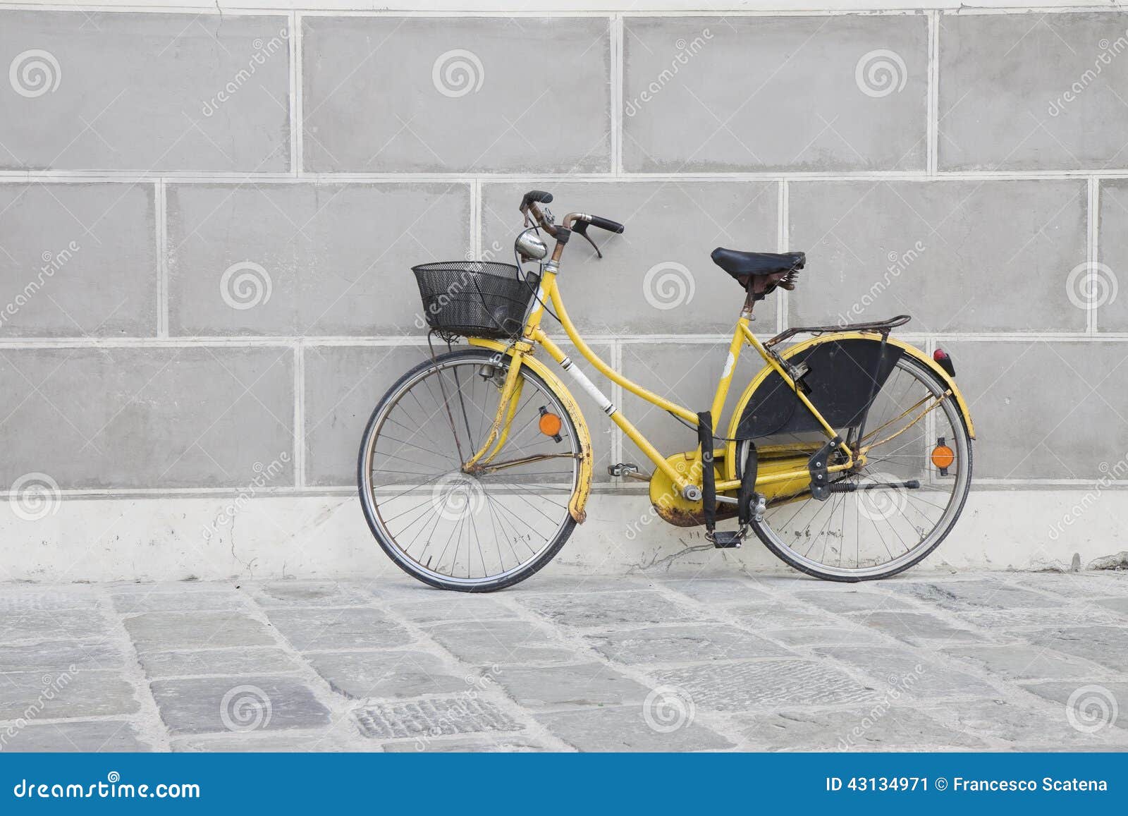 Yellow bike stock image. Image of tranquil, scene, stationary - 43134971