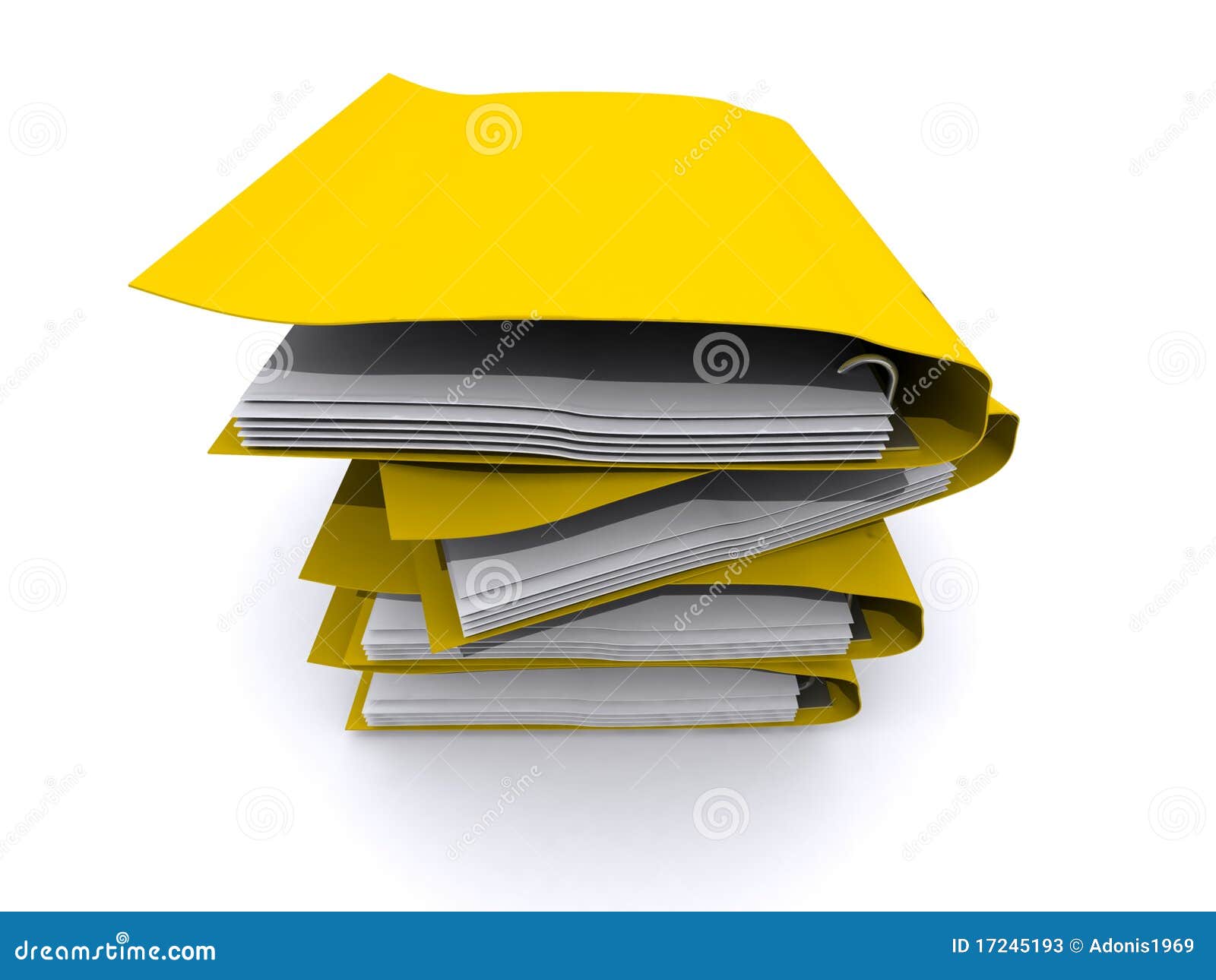Yellow Binders Royalty-Free Stock Photography | CartoonDealer.com #17245193