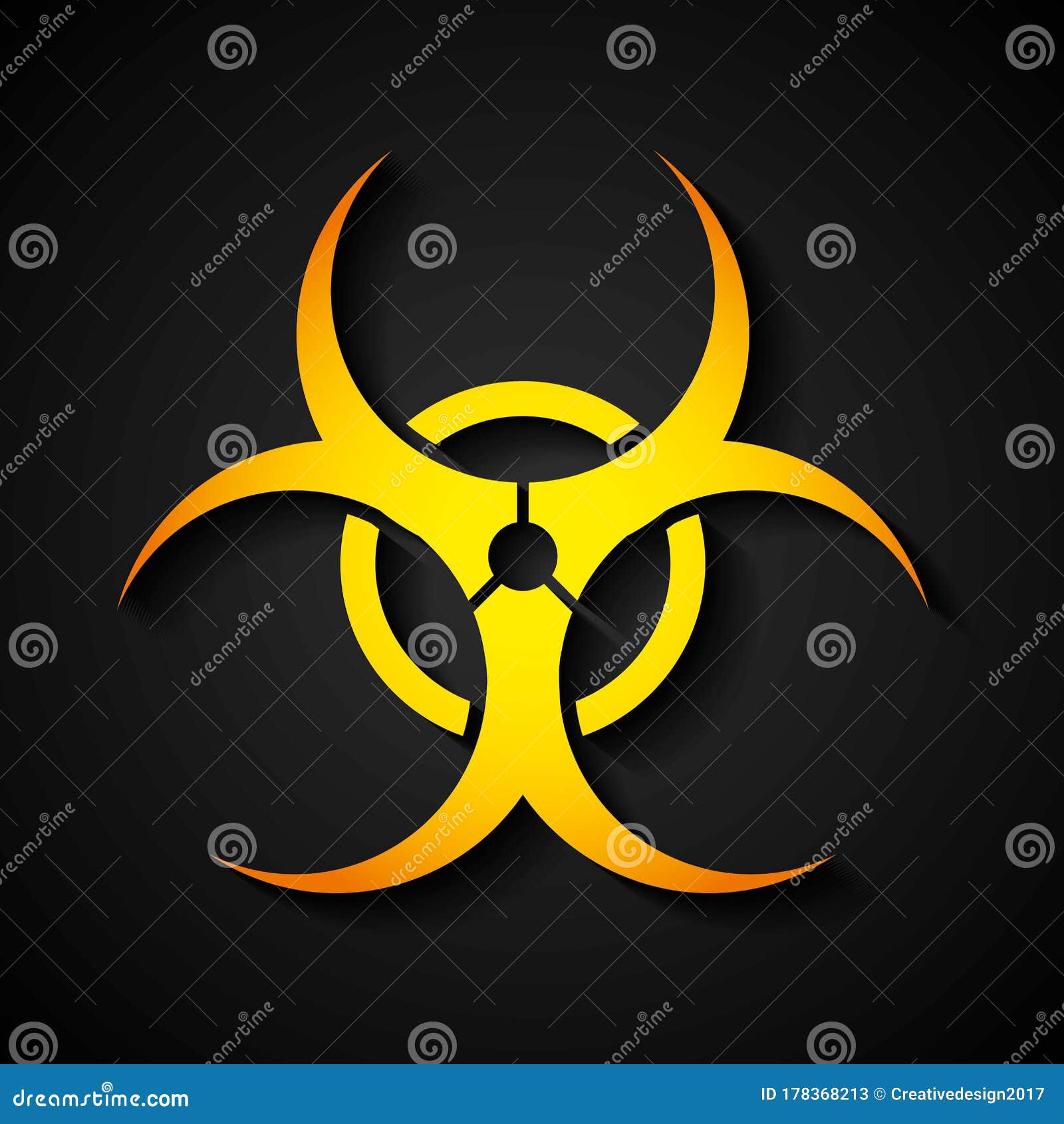Biohazard icon. vector stock vector. Illustration of bacteria - 178368213