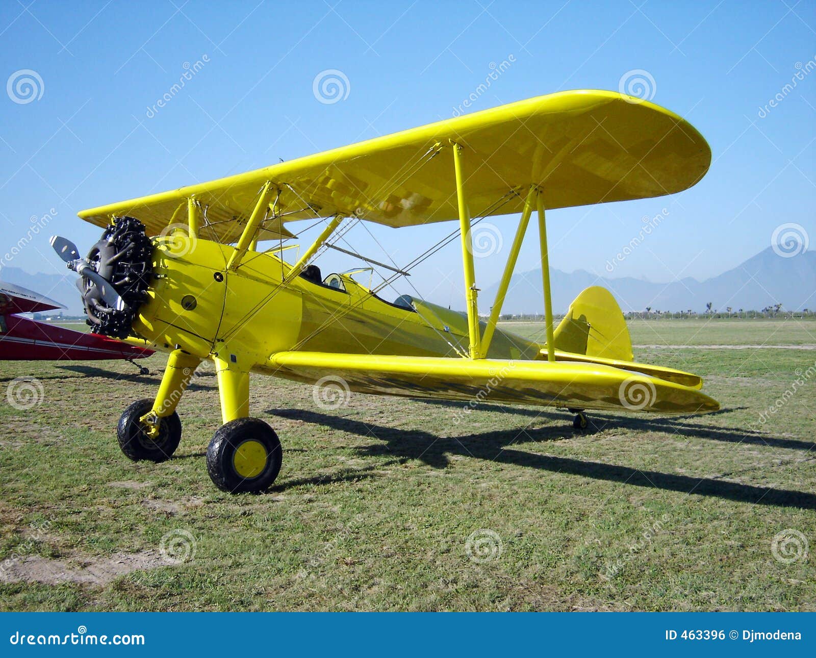 Yellow biplane Aircraft stock photo. Image of biplane, aircraft - 463396