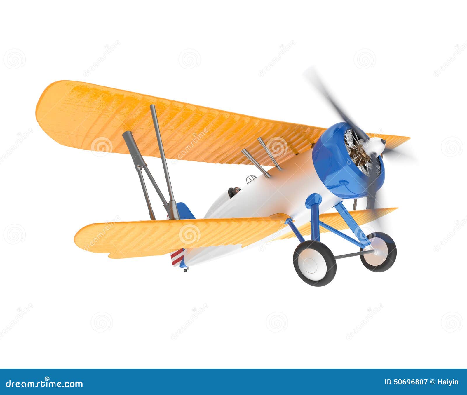 Yellow Biplane Over Large Canyon Stock Photo | CartoonDealer.com #9452616
