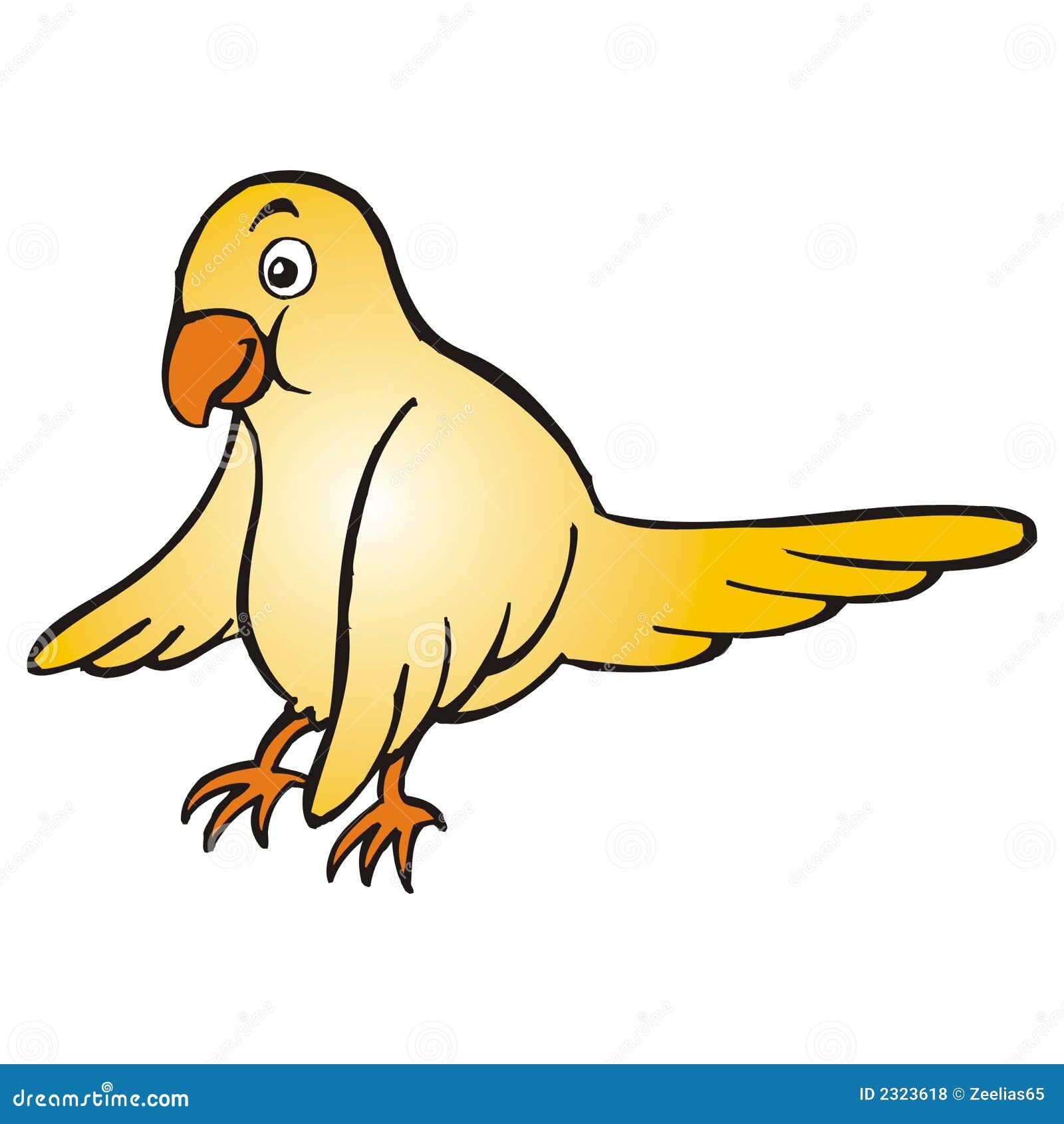 Yellow bird stock vector. Illustration of bird, cartoon - 2323618