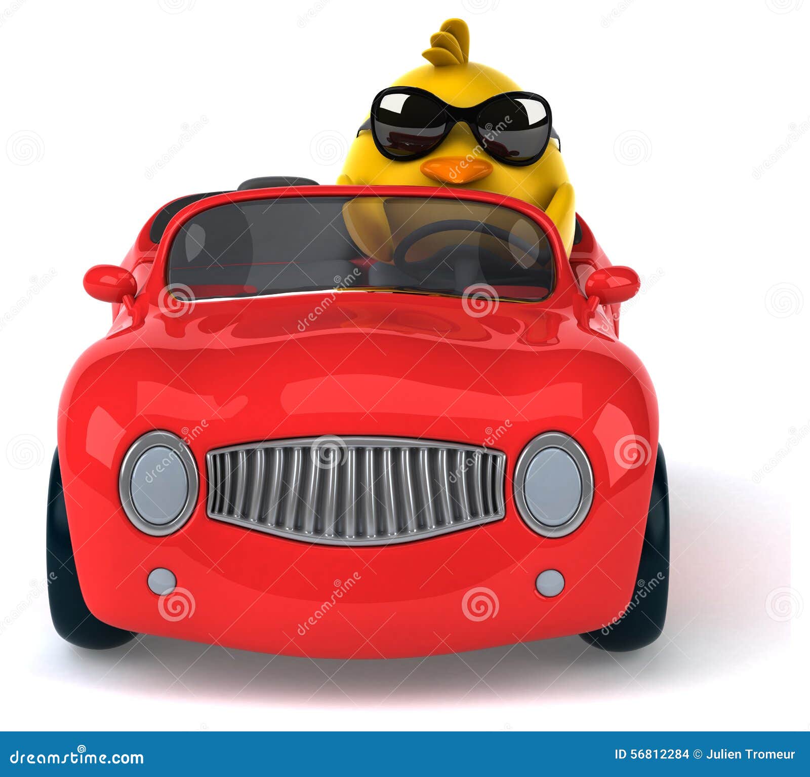 Yellow bird in a car stock illustration. Illustration of yellow - 56812284