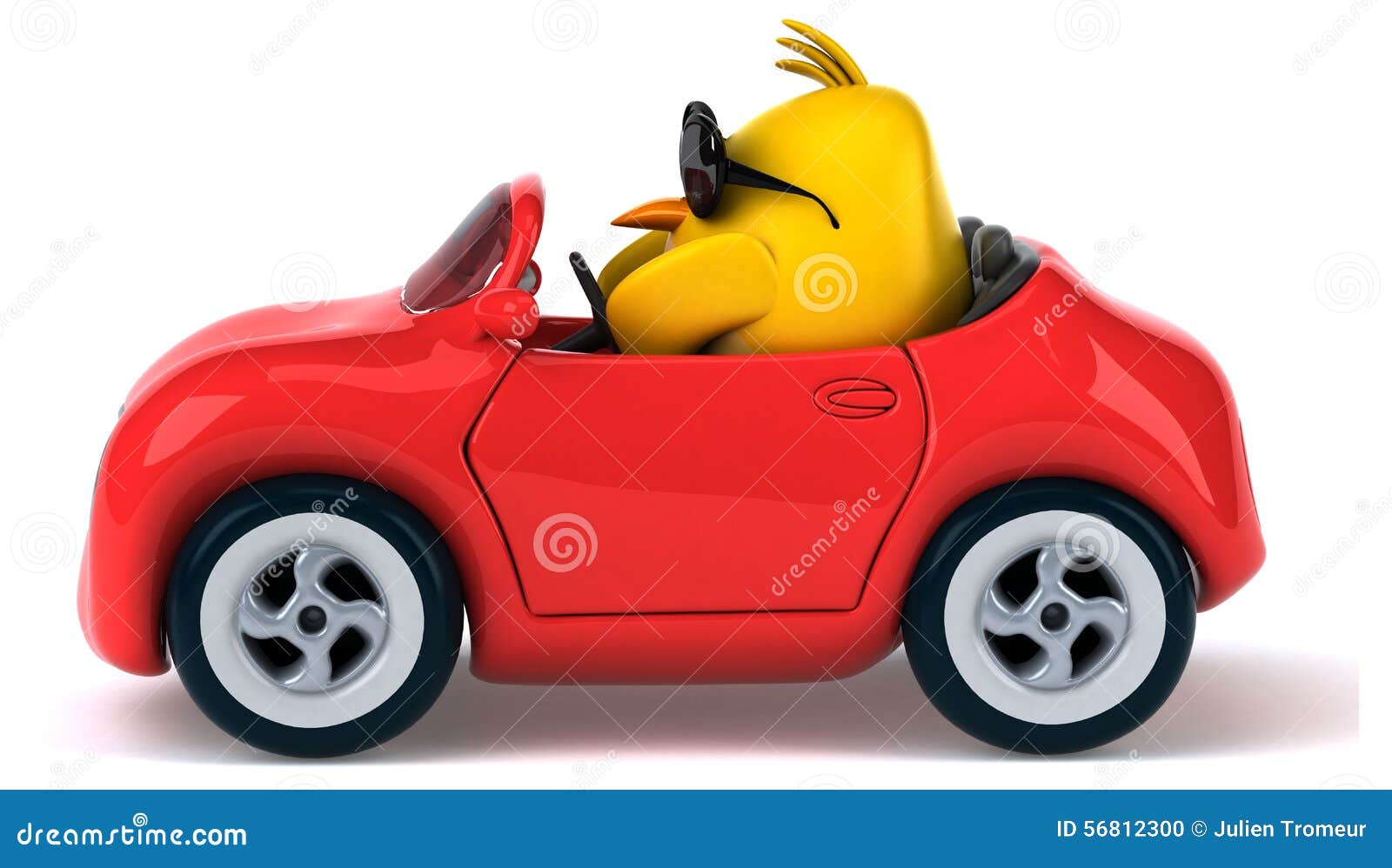 Yellow bird in a car stock illustration. Illustration of wildlife ...