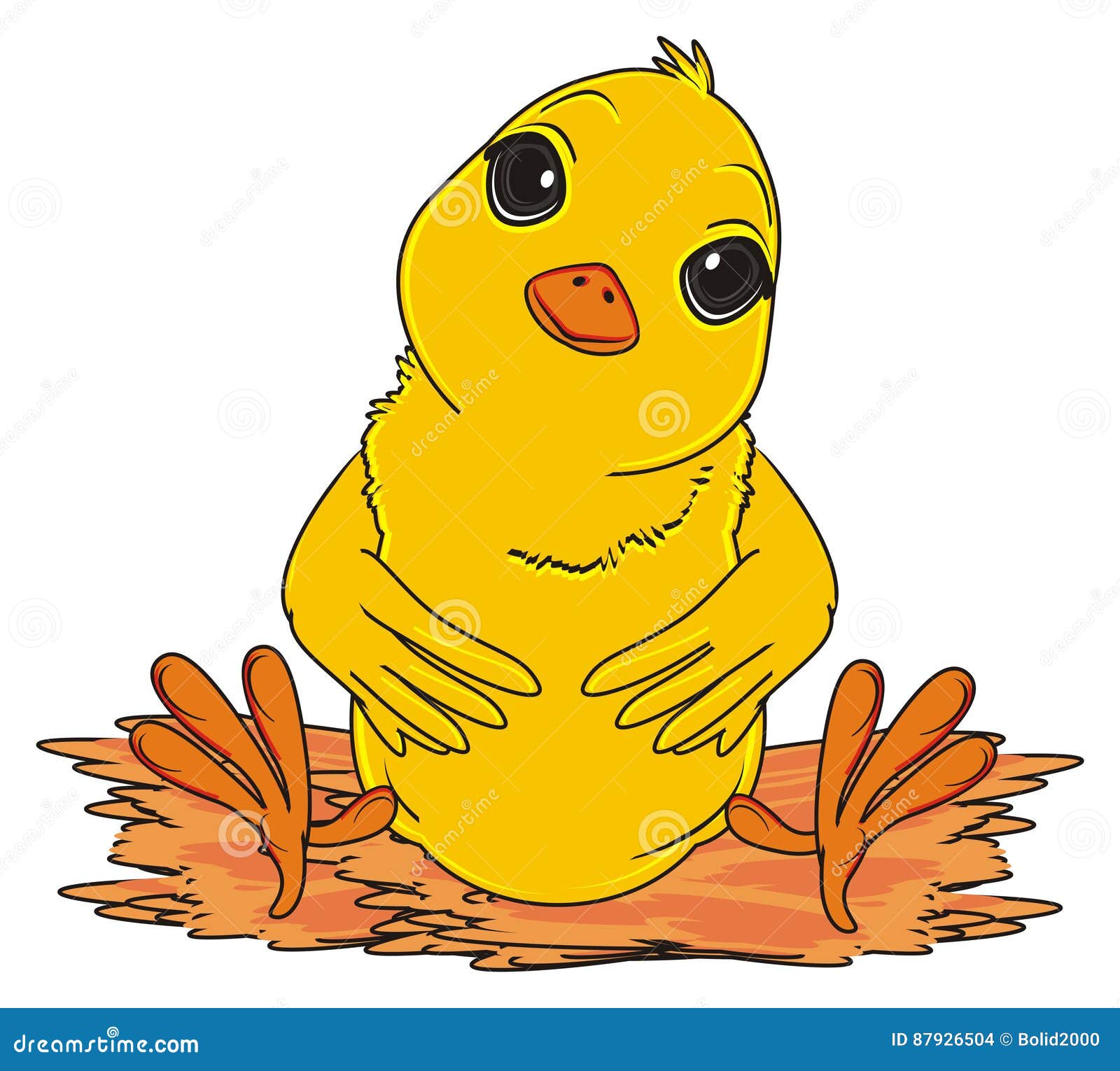 Yellow bird and hey stock illustration. Illustration of farm - 87926504