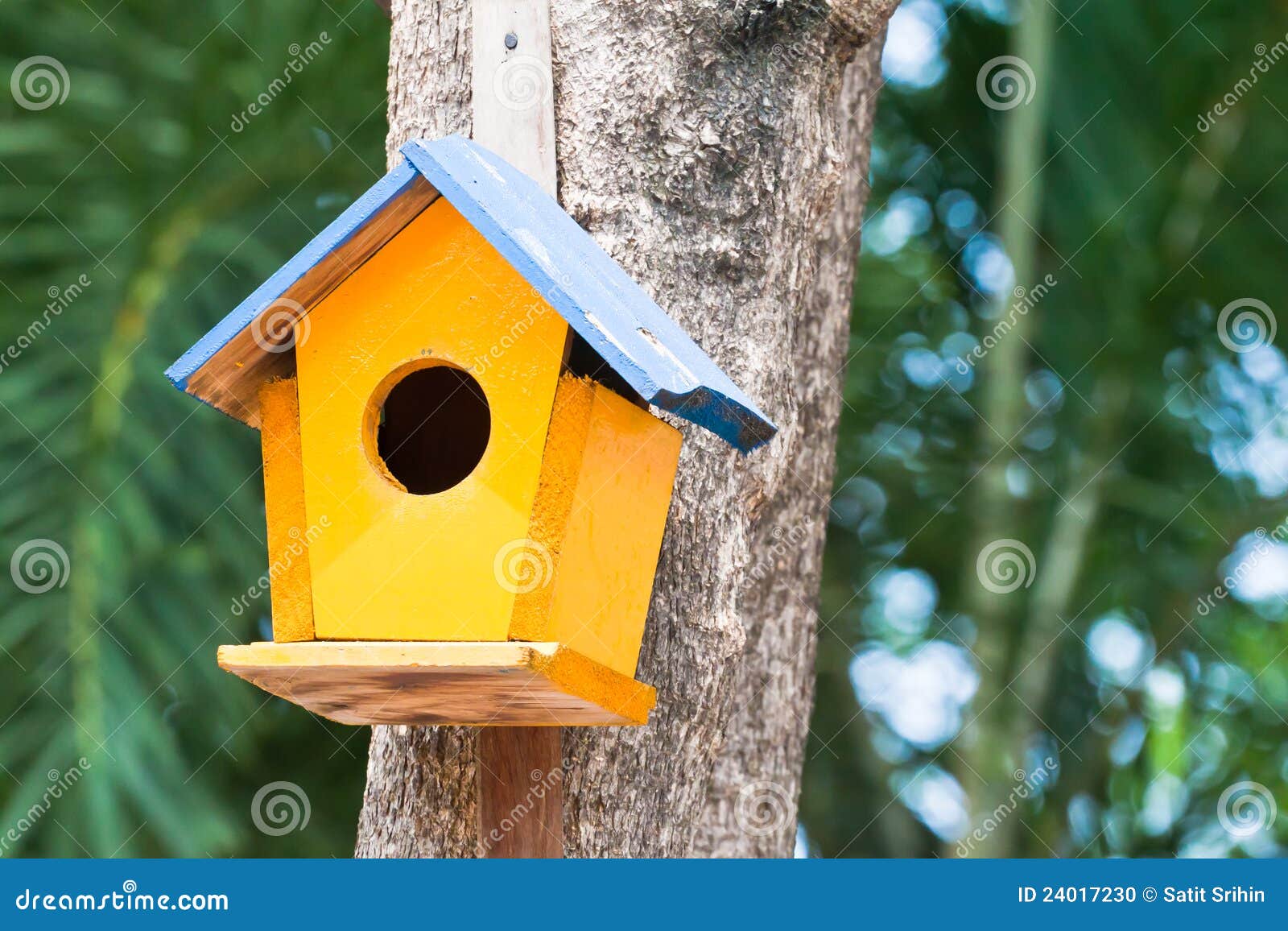 Yellow birdhouse stock photo. Image of object, yellow - 24017230